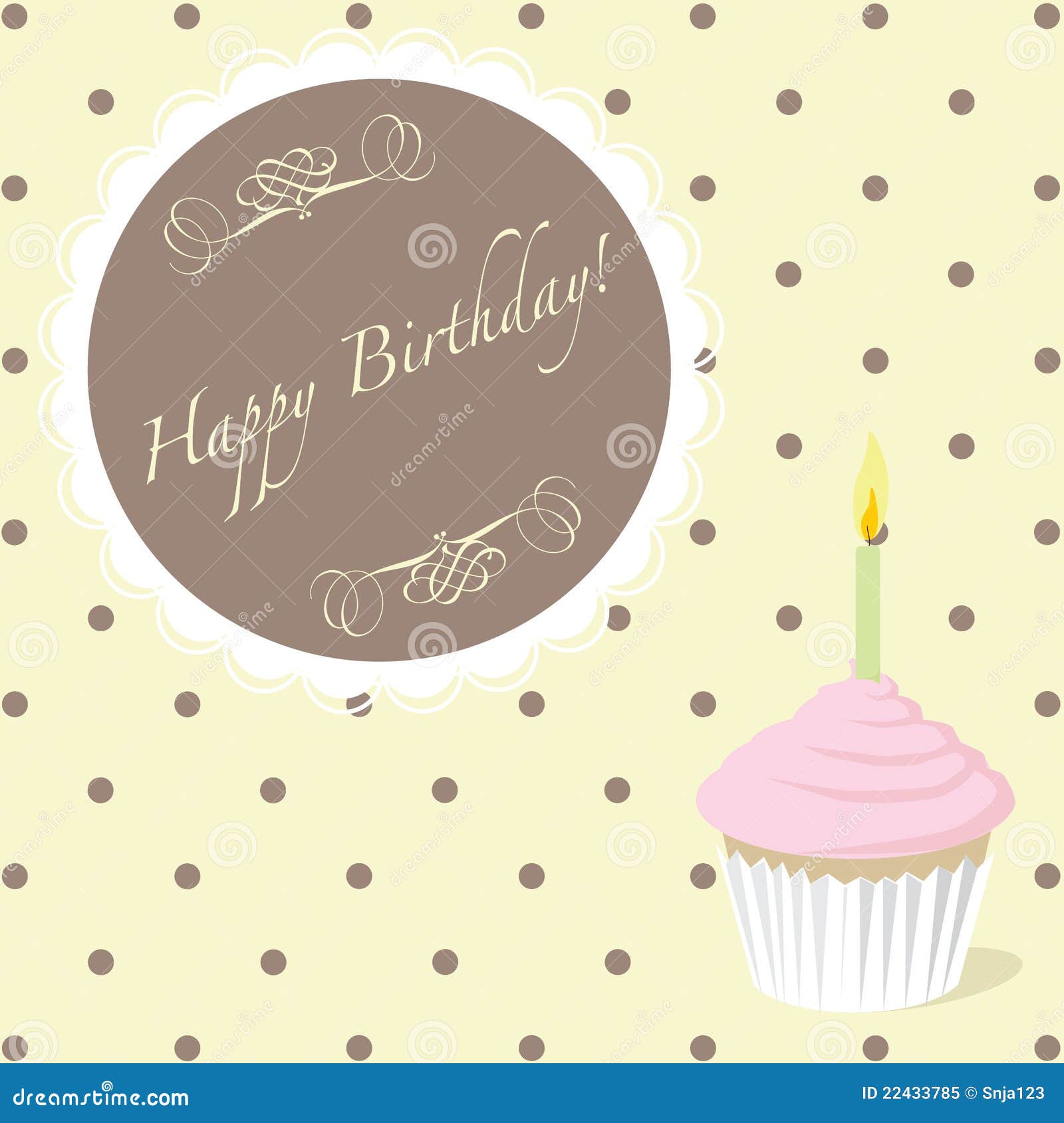 Yellow birthday card stock vector. Illustration of birthday - 22433785