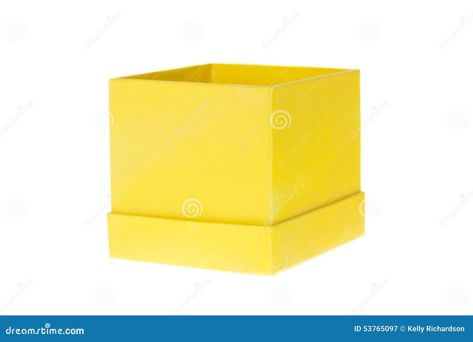 Yellow Birthday Gift Box Isolated Stock Image - Image of square ...