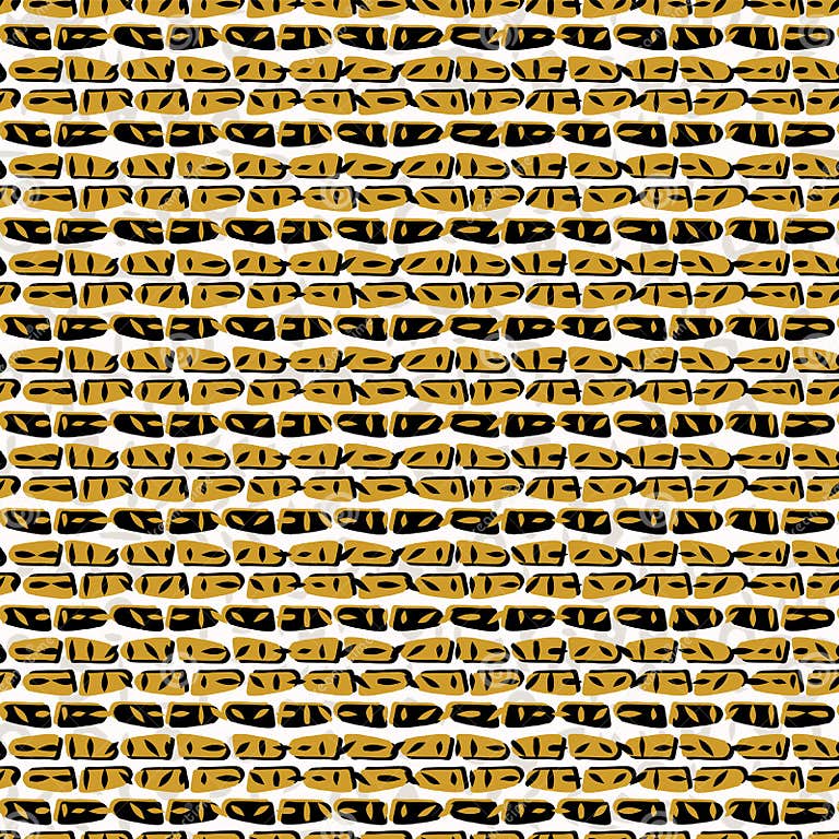 Yellow and Black Abstract Drawn Cryptic Symbols Stock Vector ...