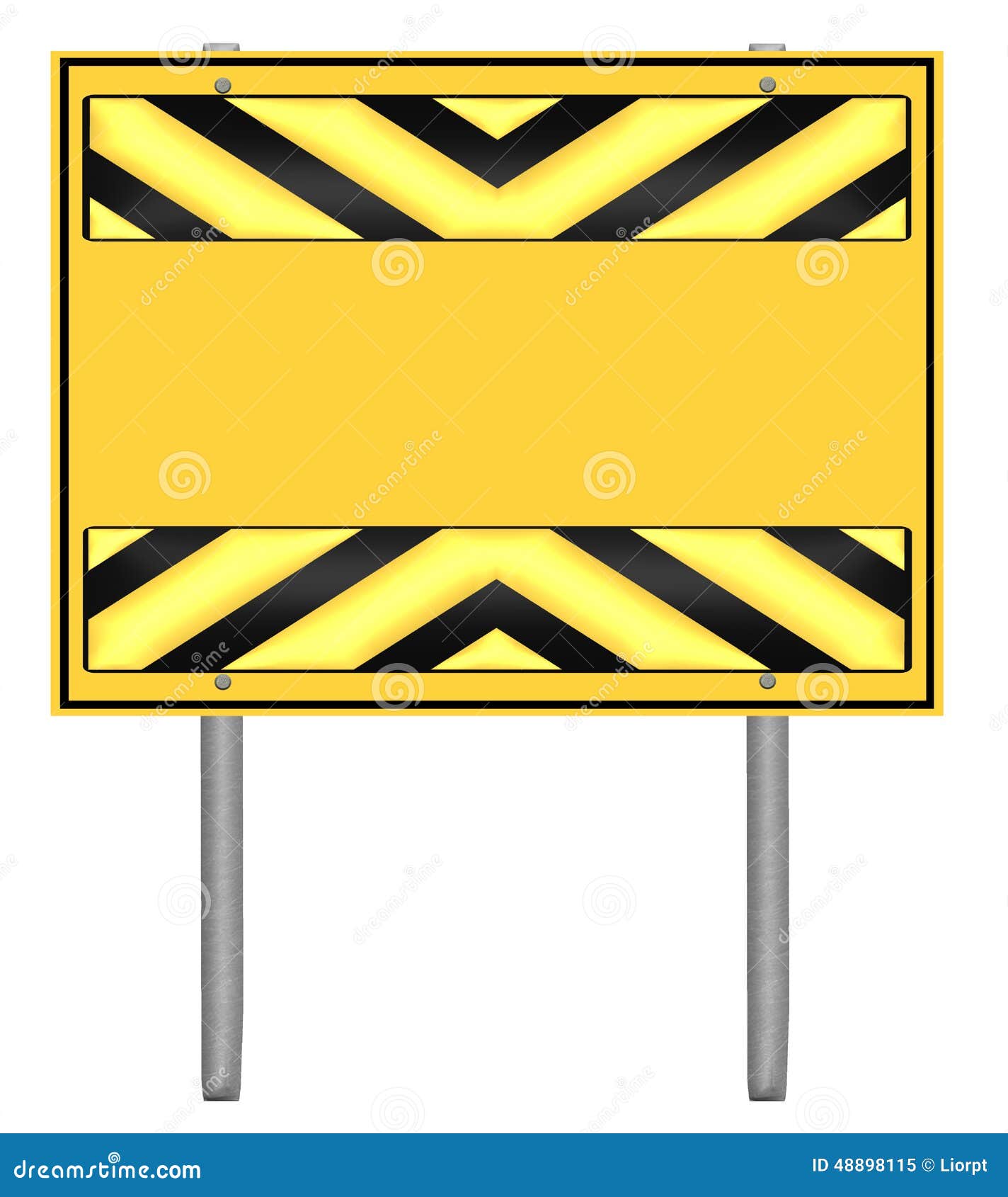 Yellow and Black Caution Road Sign Stock Illustration - Illustration of ...