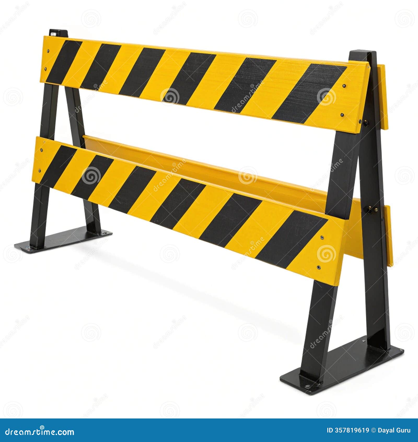 Yellow and Black Construction Barrier Stock Illustration - Illustration ...
