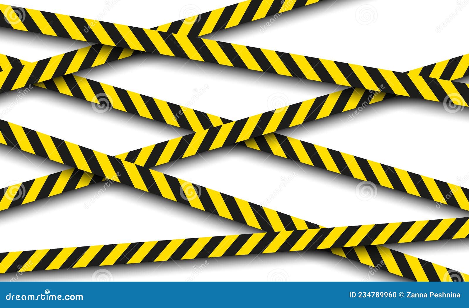 Yellow and Black Danger Cross Lines Ribbons. Stock Vector ...