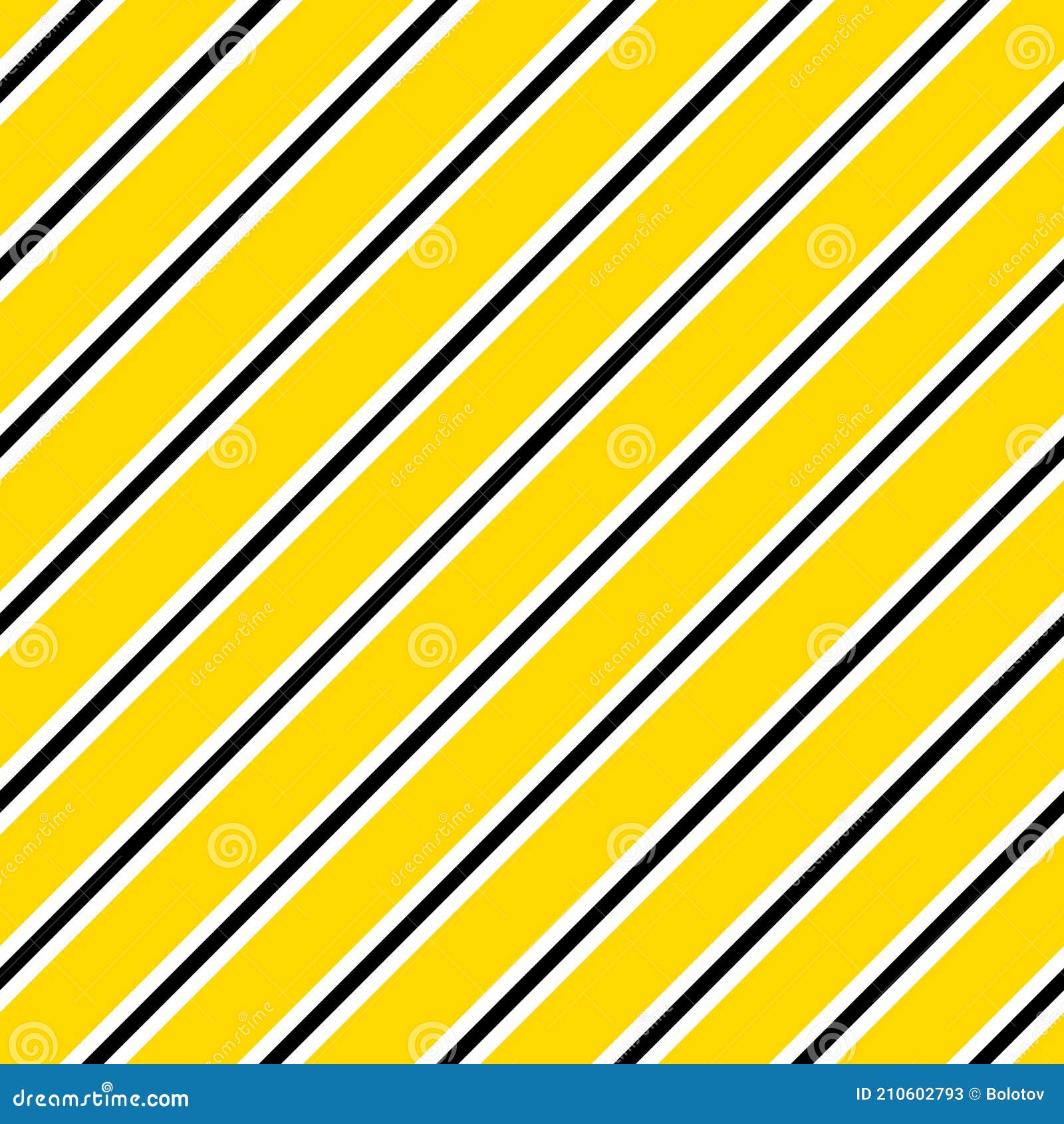 Yellow and Black Diagonal Lines. Seamless Geometric Pattern Stock ...