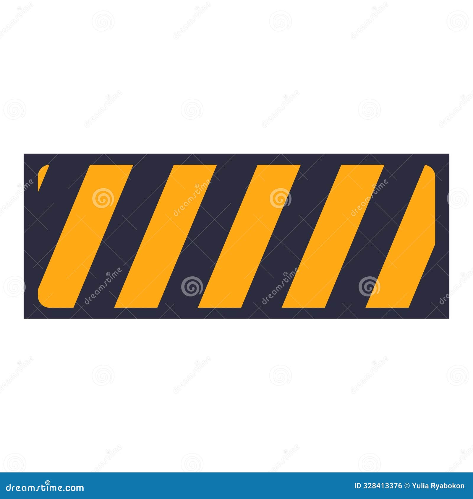 Yellow and Black Diagonal Lines Warning Sign Indicating Caution Stock ...