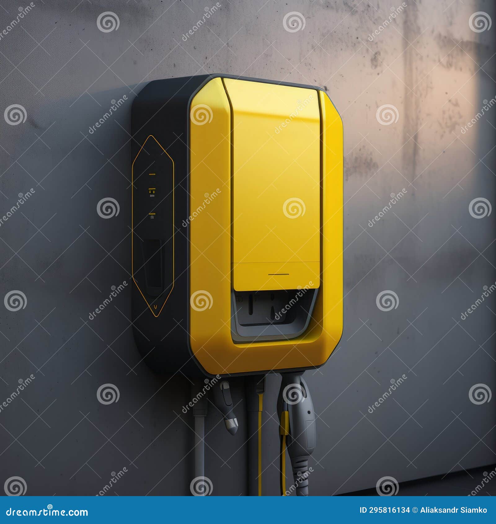 A Yellow and Black Electrical Box Stock Illustration - Illustration of ...