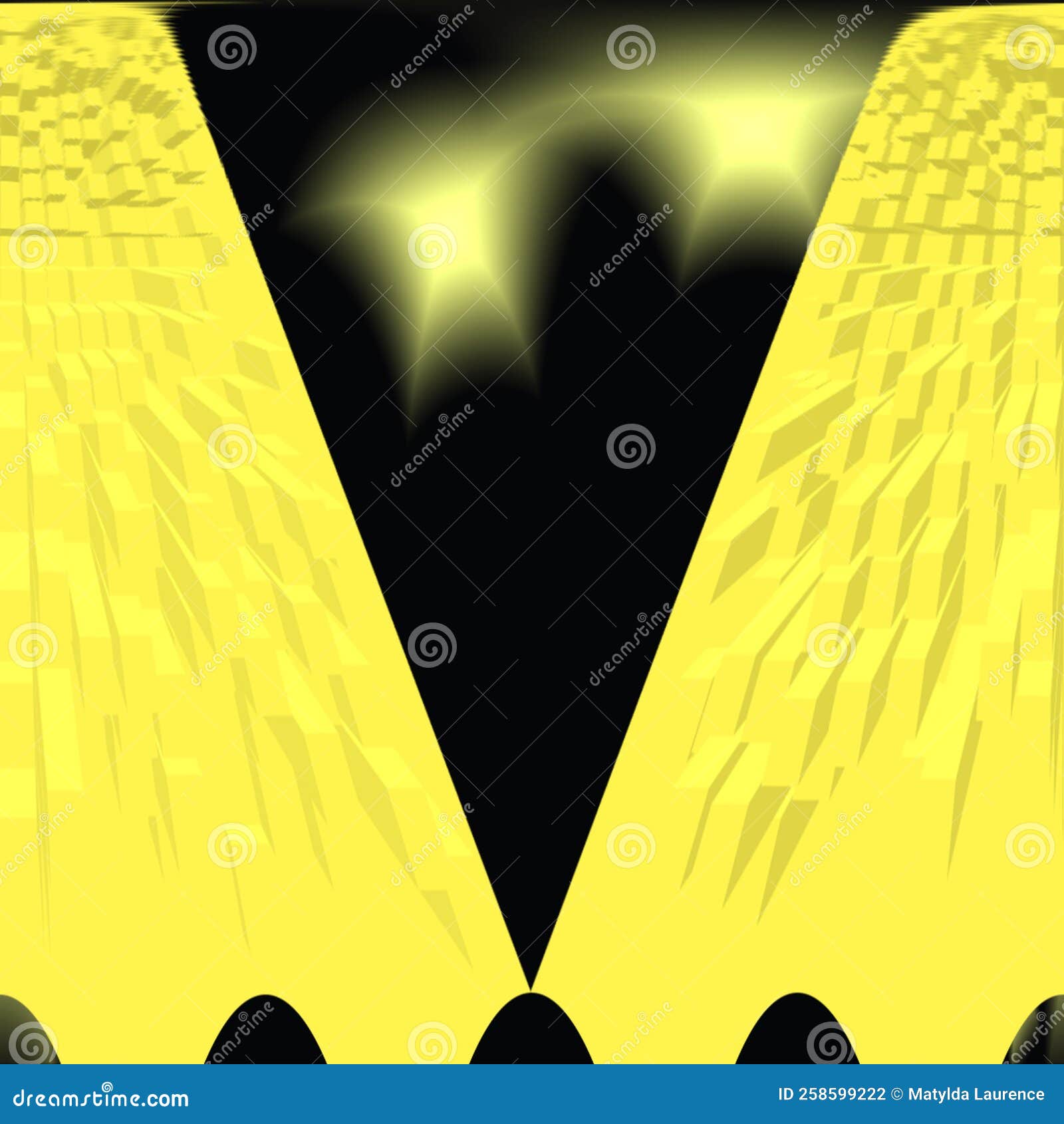Yellow and Black Graphic Design with Stars and Patterns Stock Illustration - Illustration of ...