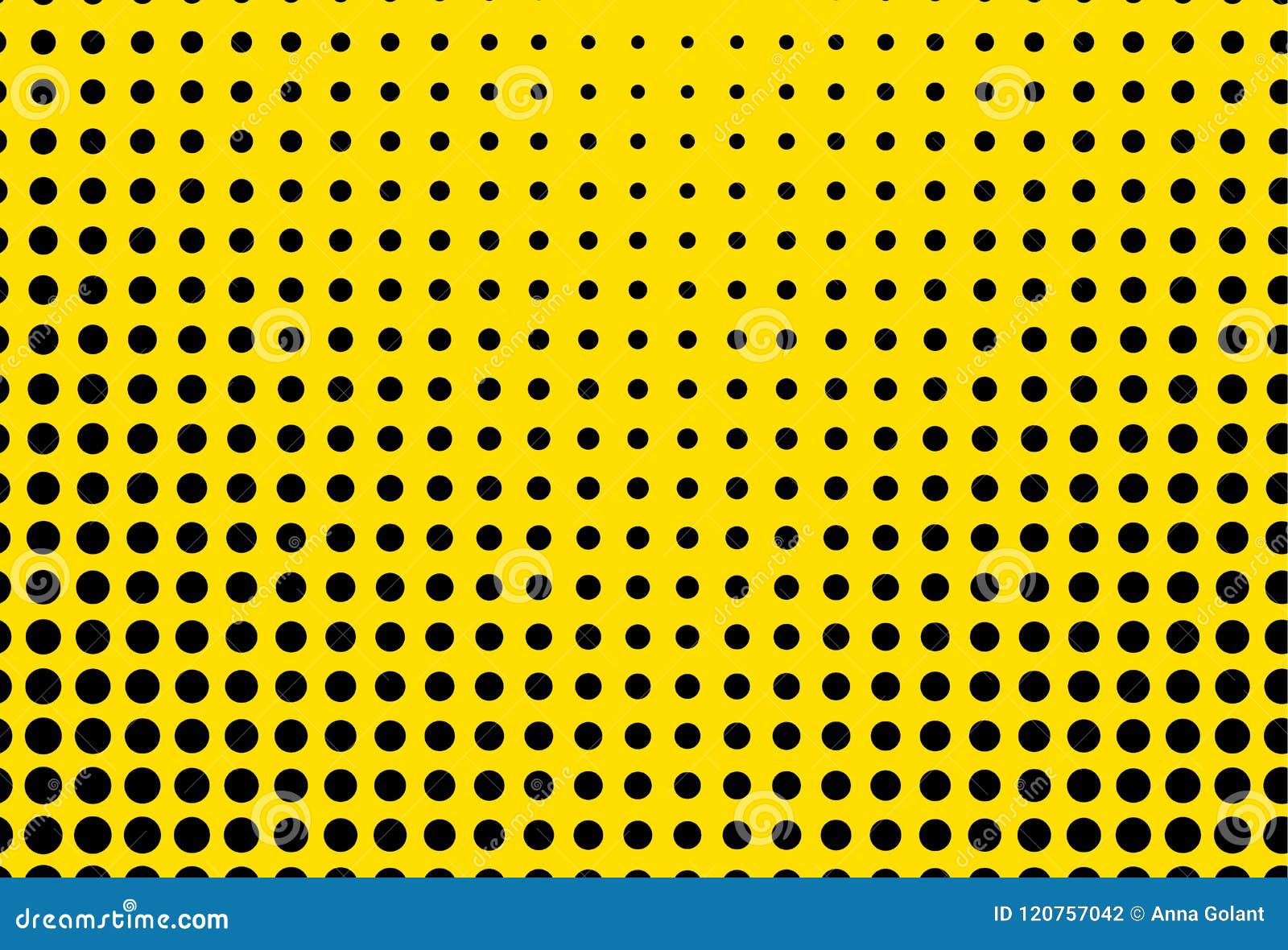 Yellow and Black Halftone Panel. Bright Dotted Pattern. Background with ...