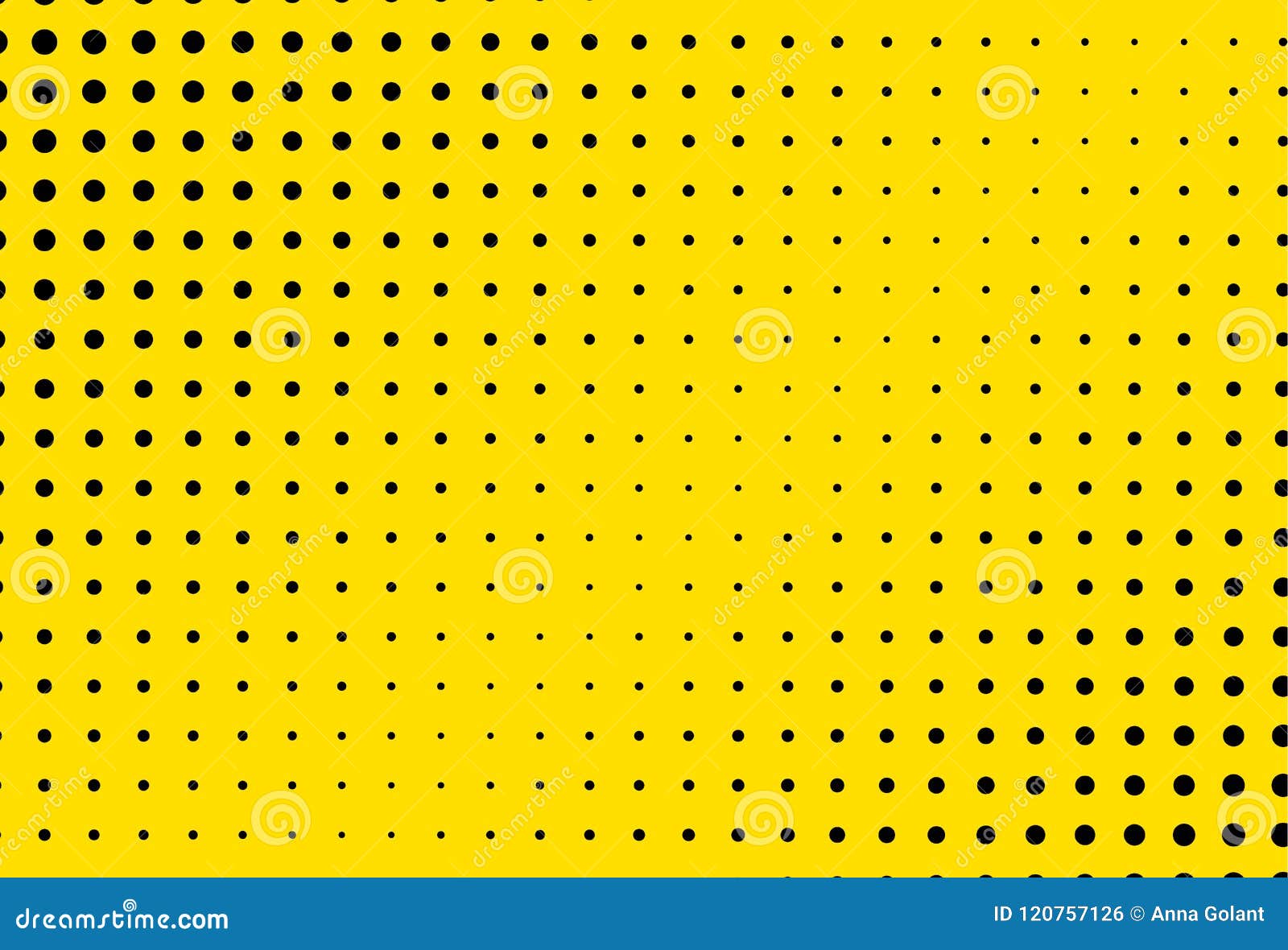 Yellow and Black Halftone Panel. Bright Dotted Pattern. Background with ...