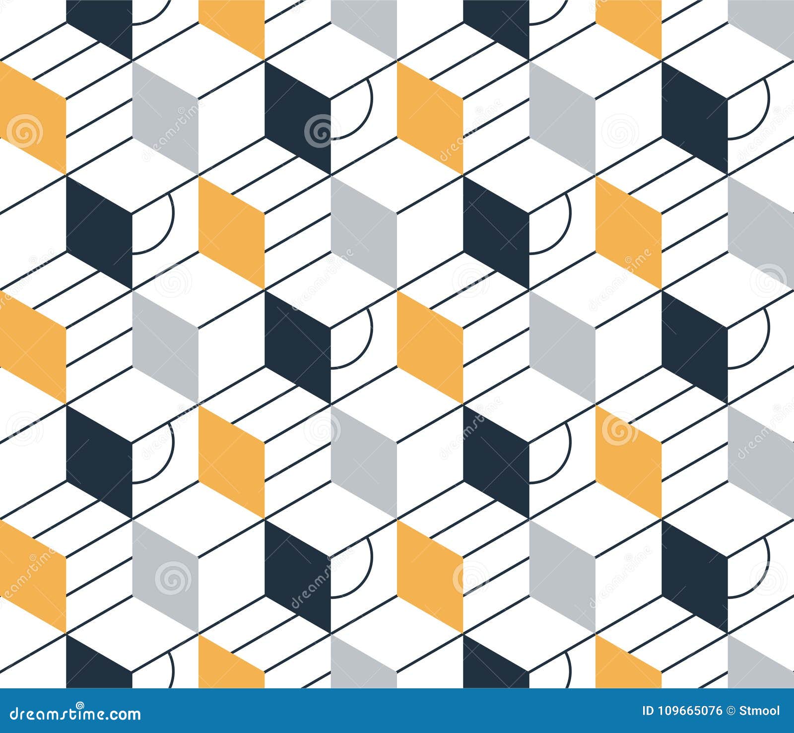 Yellow, Black Line Pattern on White, Seamless Backdrop, Minimalistic ...