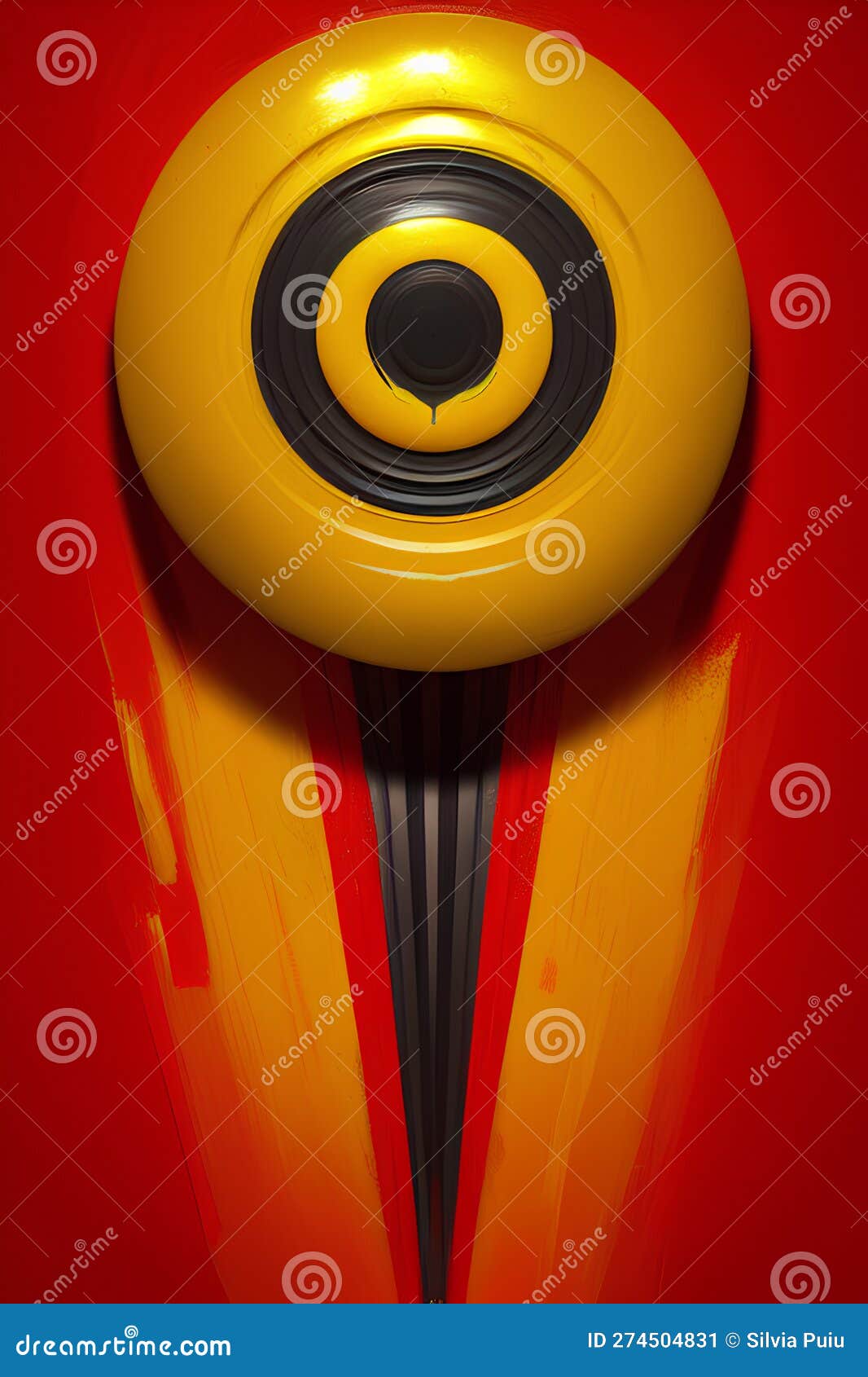 Yellow and Black Painted Shield for Security Logo. Generative AI Stock ...