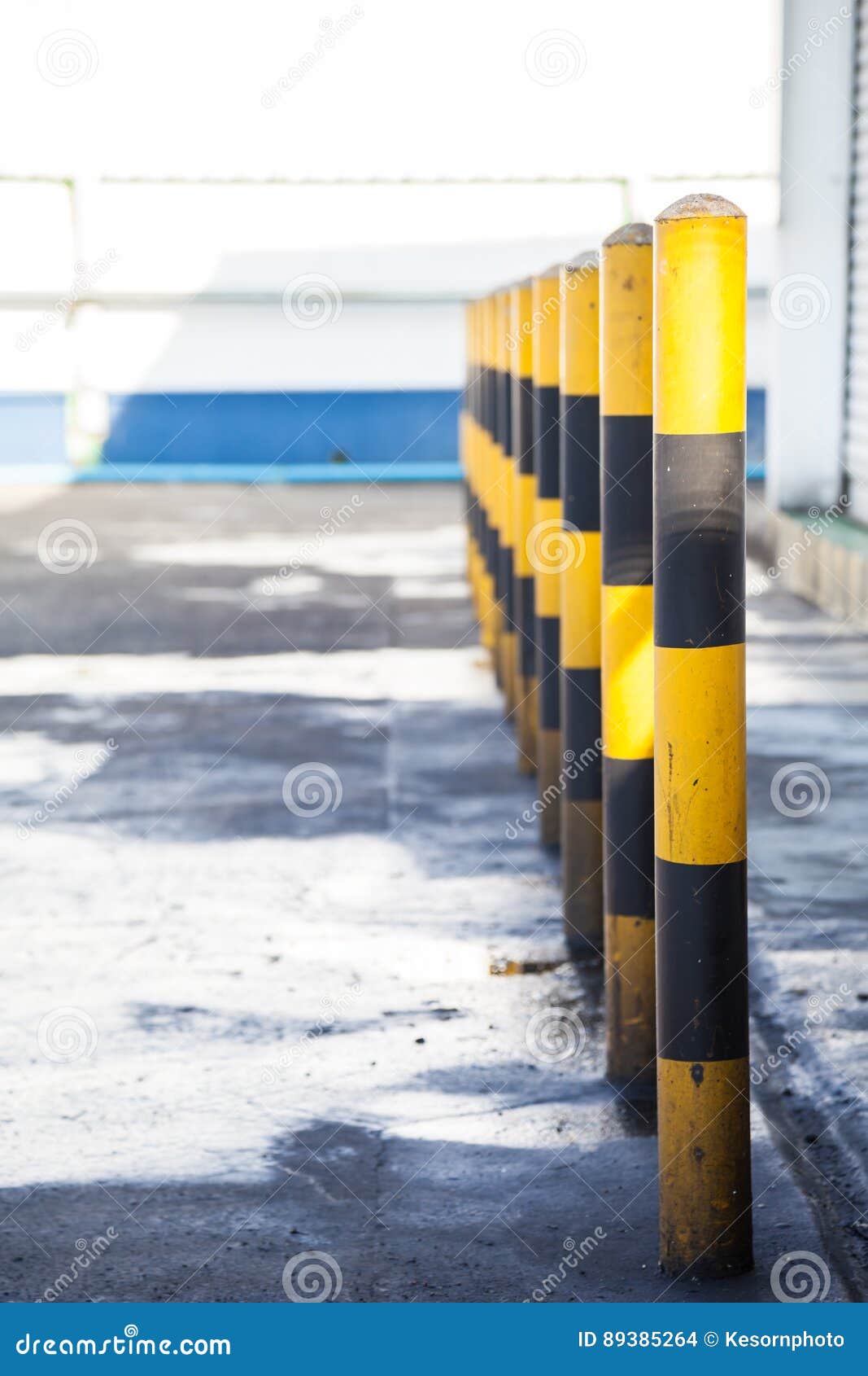 Yellow and black pole stock photo. Image of security - 89385264