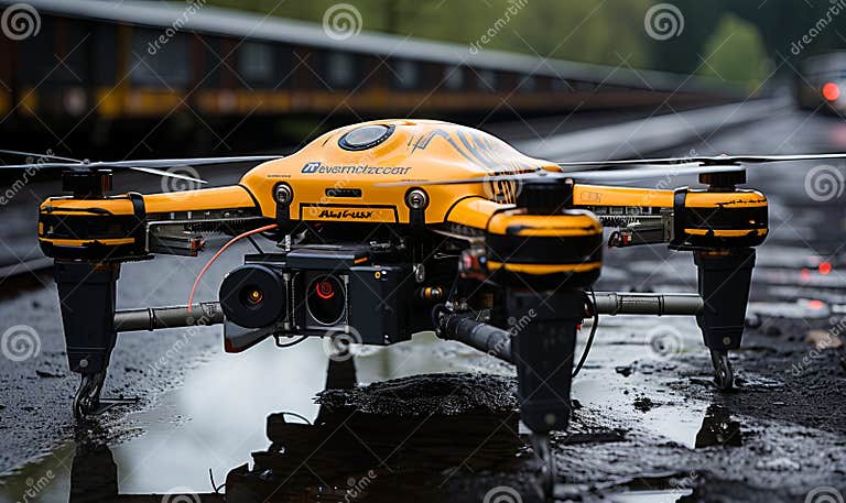 Yellow and Black Remote Controlled Flying Device Stock Photo - Image of ...