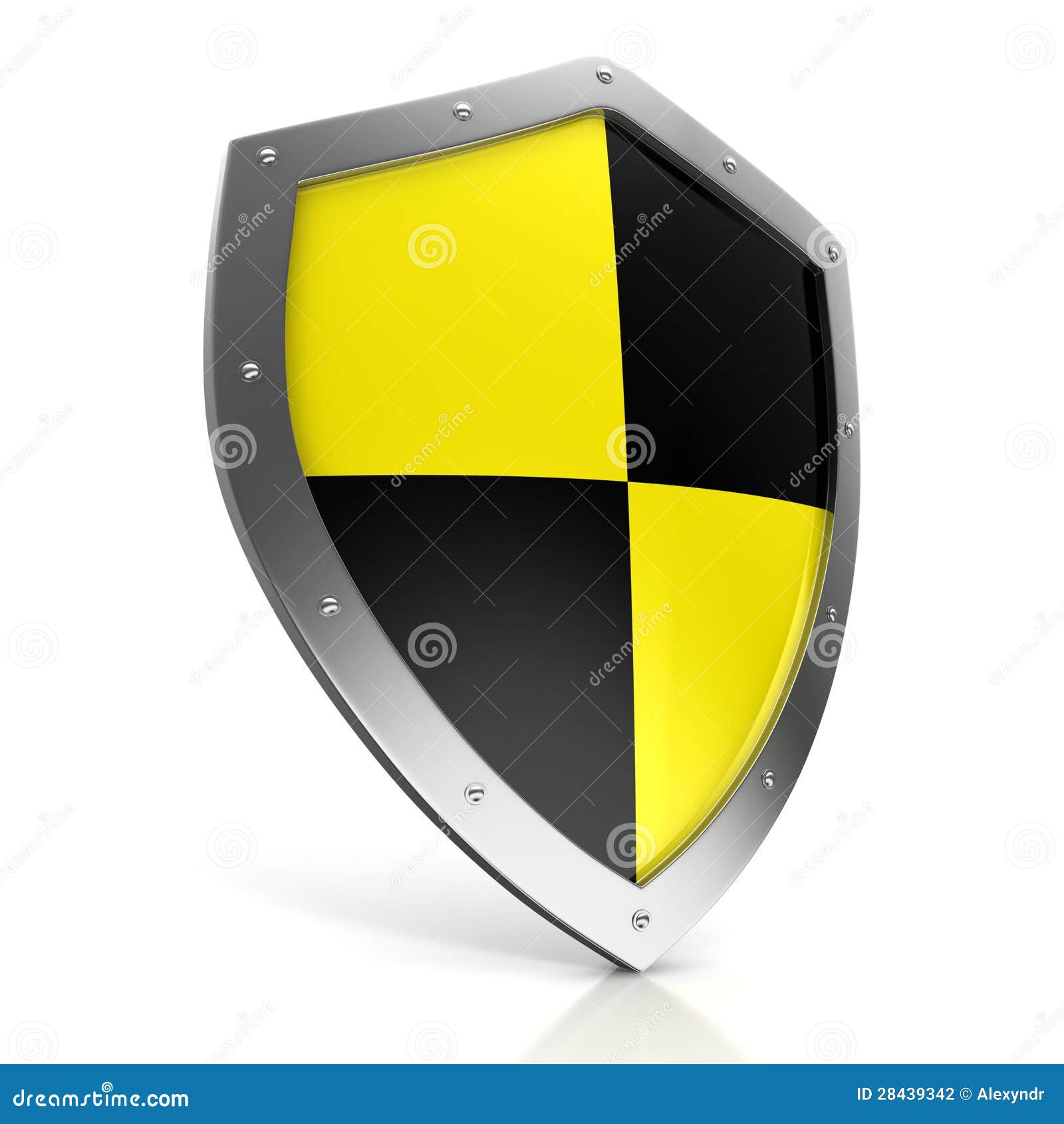 Yellow And Black Shield Stock Photography - Image: 28439342
