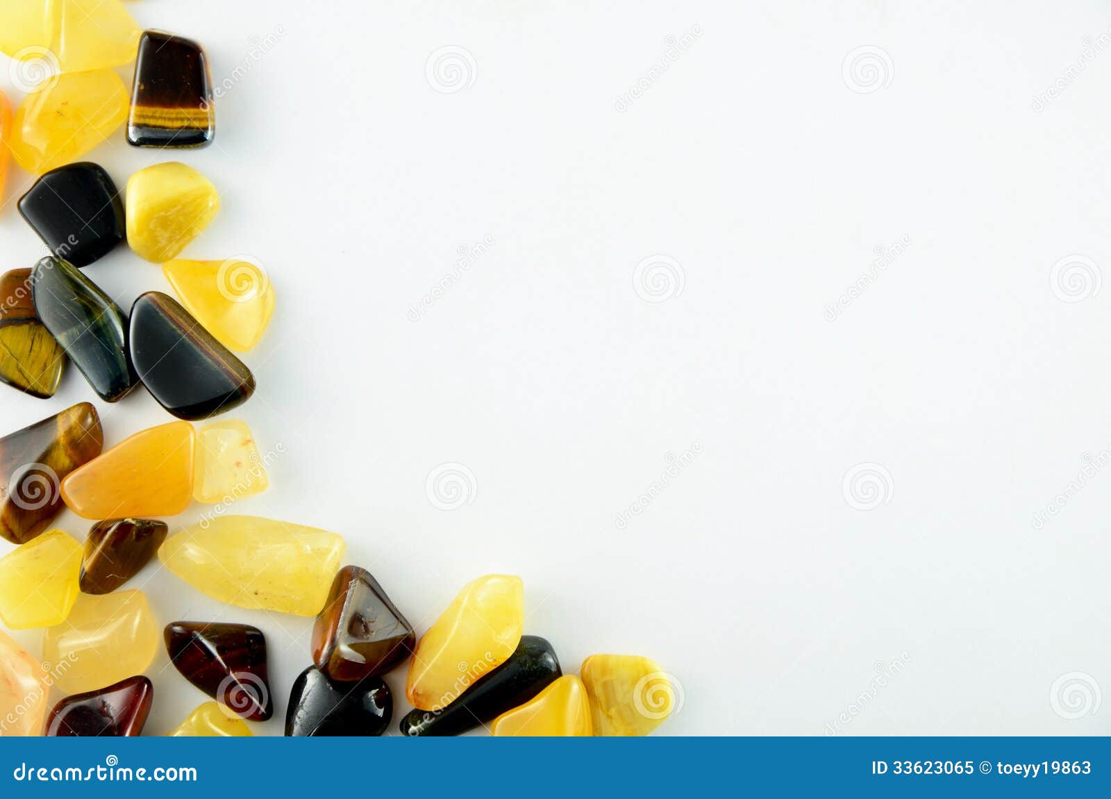 Yellow and Black Stones Isolated Stock Image - Image of beautiful ...