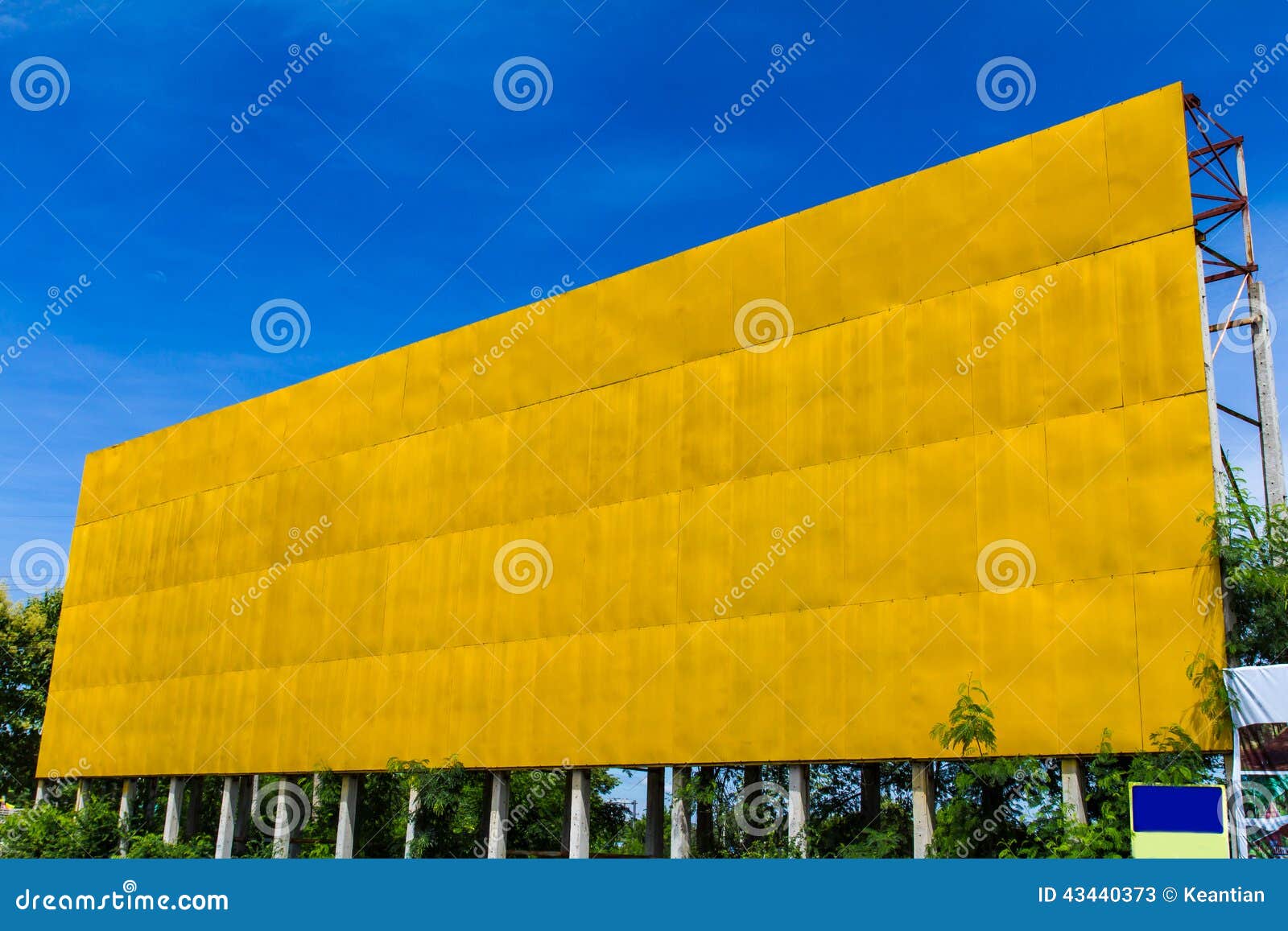 Yellow blank billboards stock image. Image of angle, design - 43440373