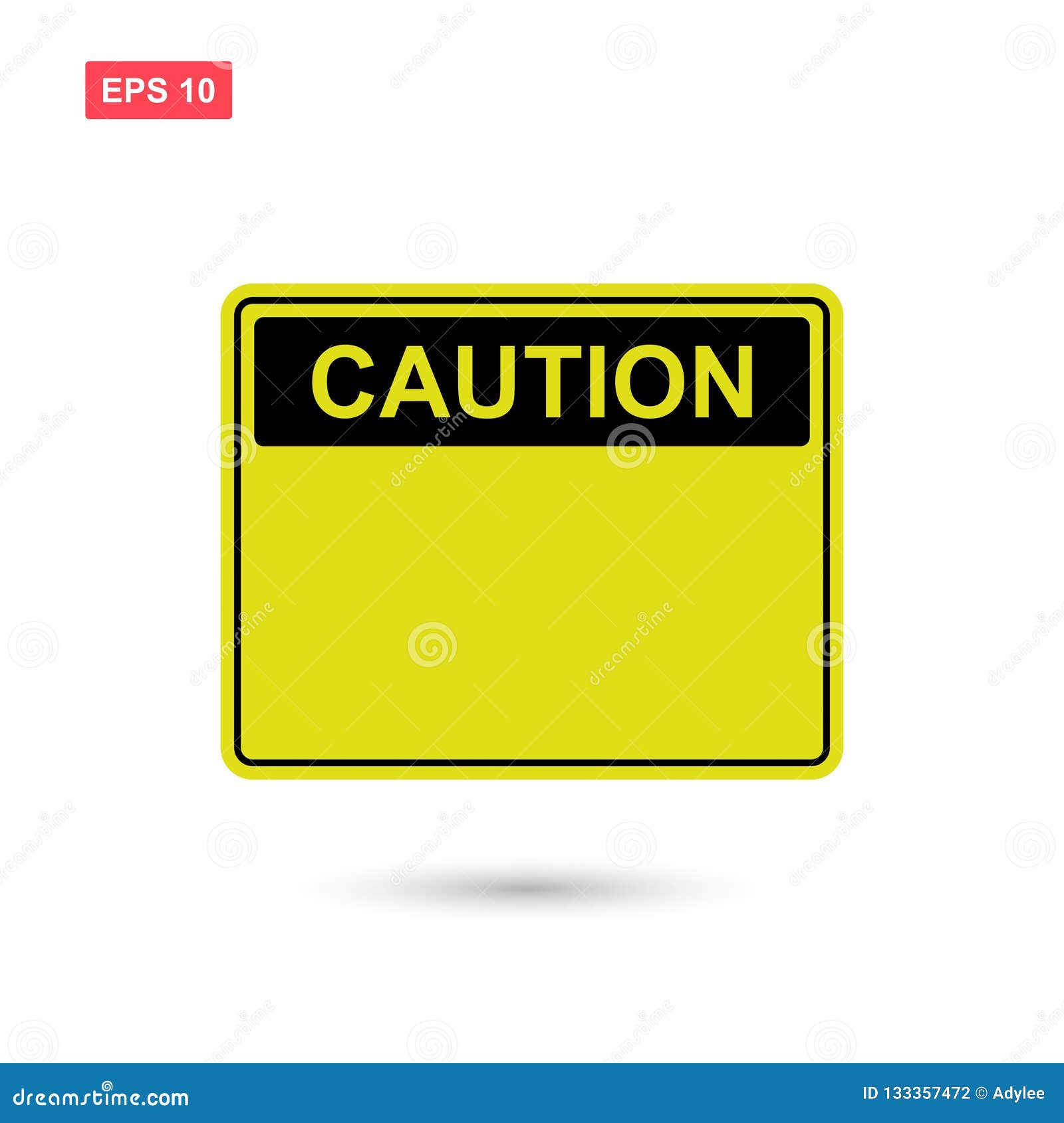 Set Of Blank Caution, Warning Signboard. Illustration Vector ...