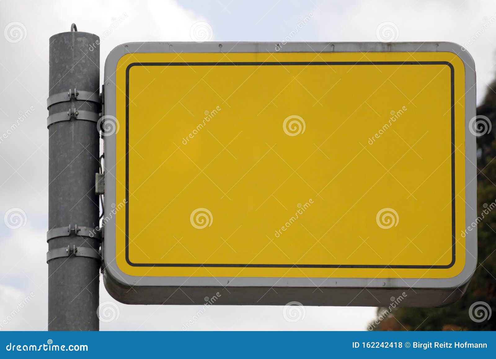 Yellow blank sign stock photo. Image of sign, industry - 162242418