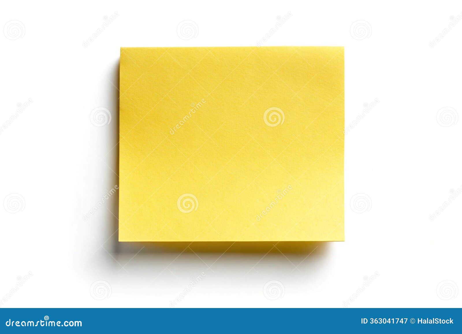 Yellow Blank Sticky Memo Note Isolated on White Background Stock ...