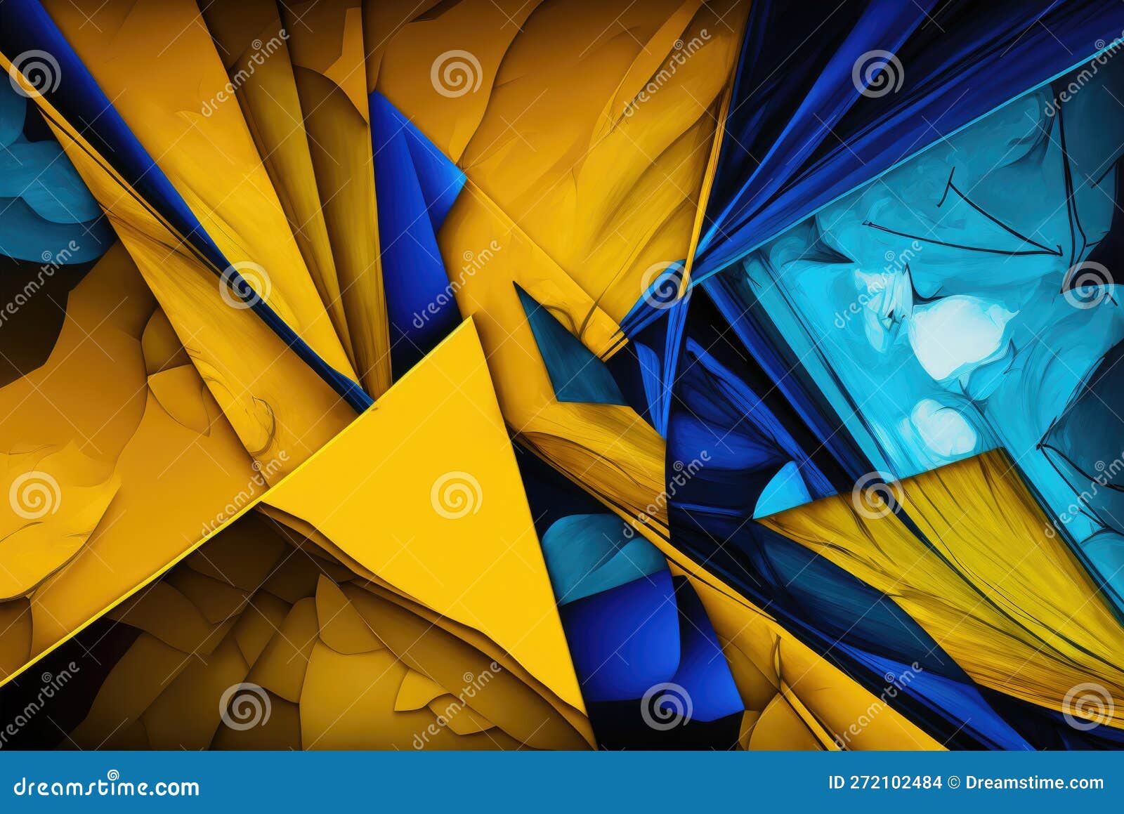 An Yellow and Blue Abstract Art Textured Background. Created with ...