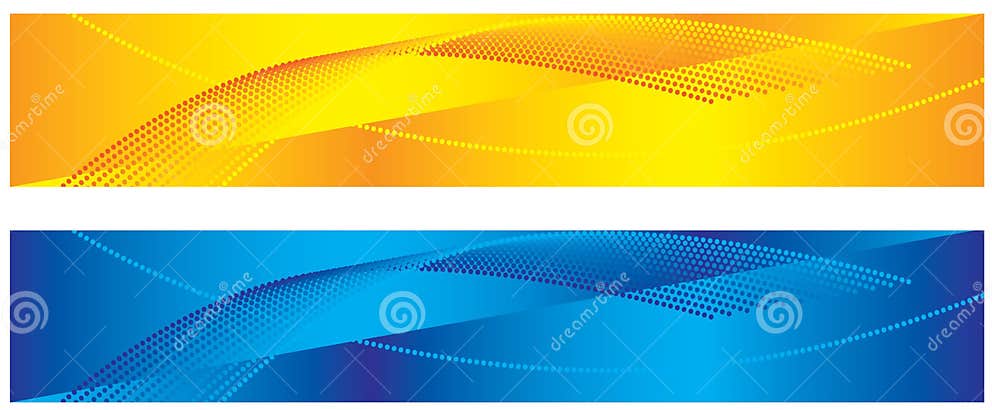 Yellow and Blue Abstract Banners Stock Vector - Illustration of curve ...
