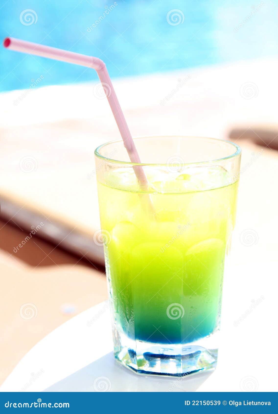 Yellow and blue cocktail stock image. Image of alcohol - 22150539