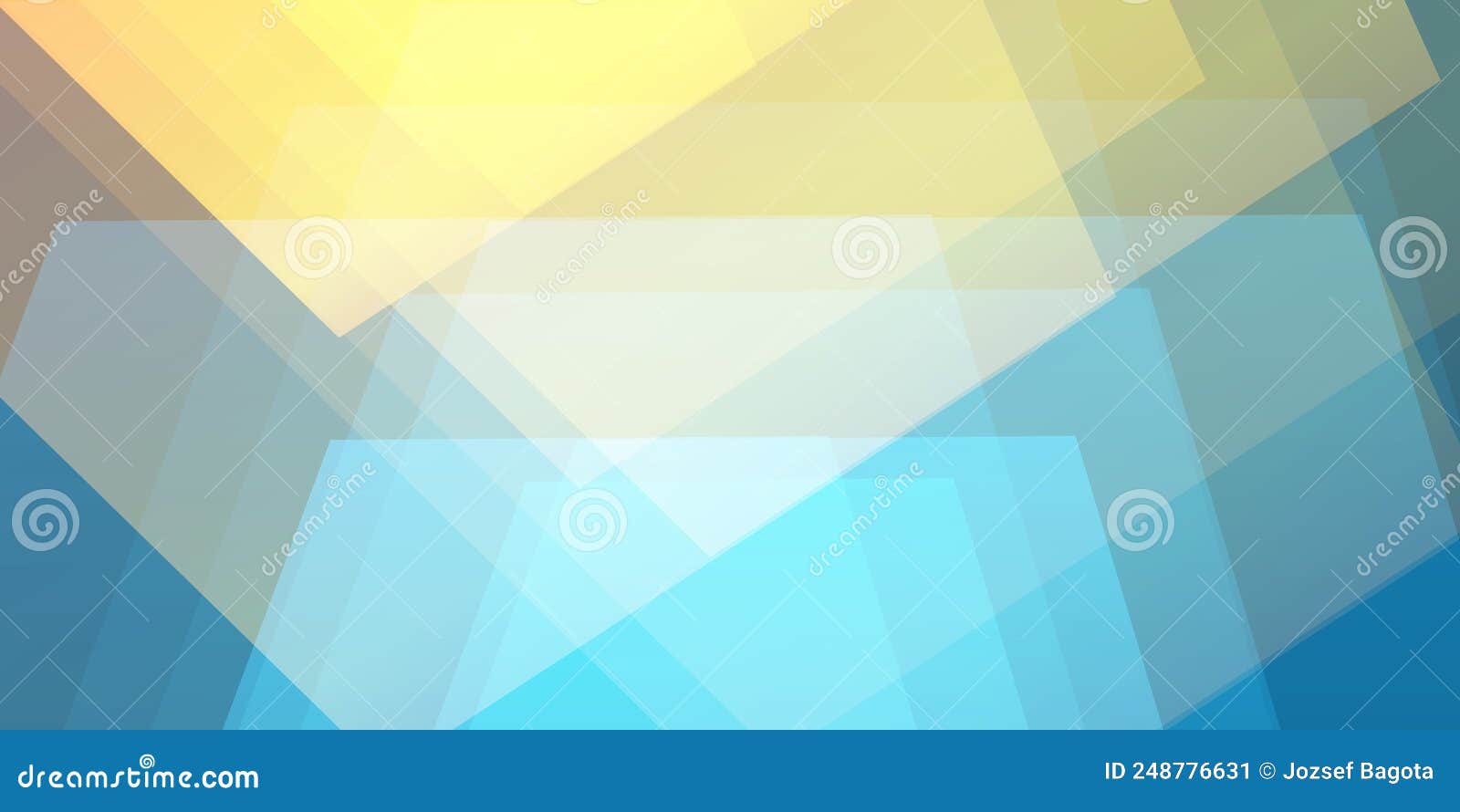 Yellow and Blue 3D Geometric Shapes Stock Vector - Illustration of blue ...