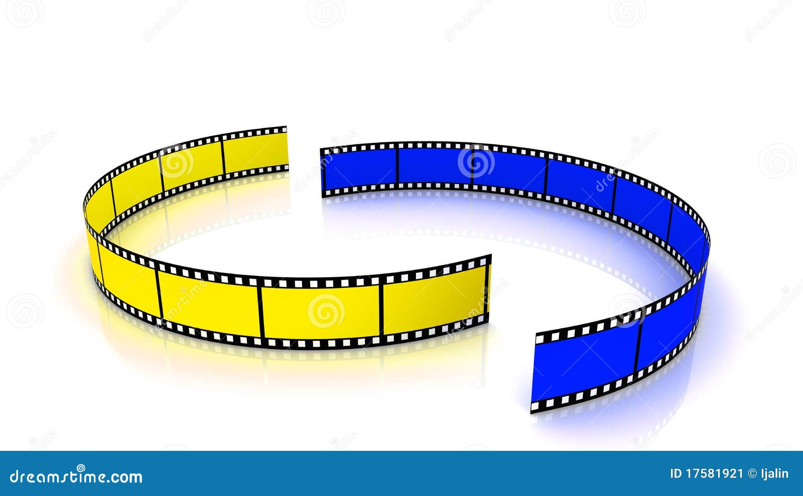 Yellow and blue film arc stock illustration. Illustration of frame ...