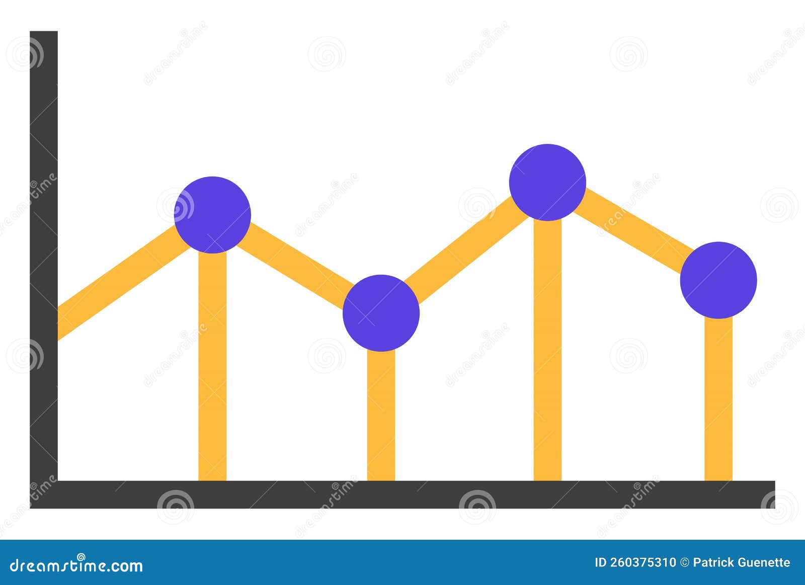 Yellow and Blue Graph, Icon Stock Vector - Illustration of banner ...