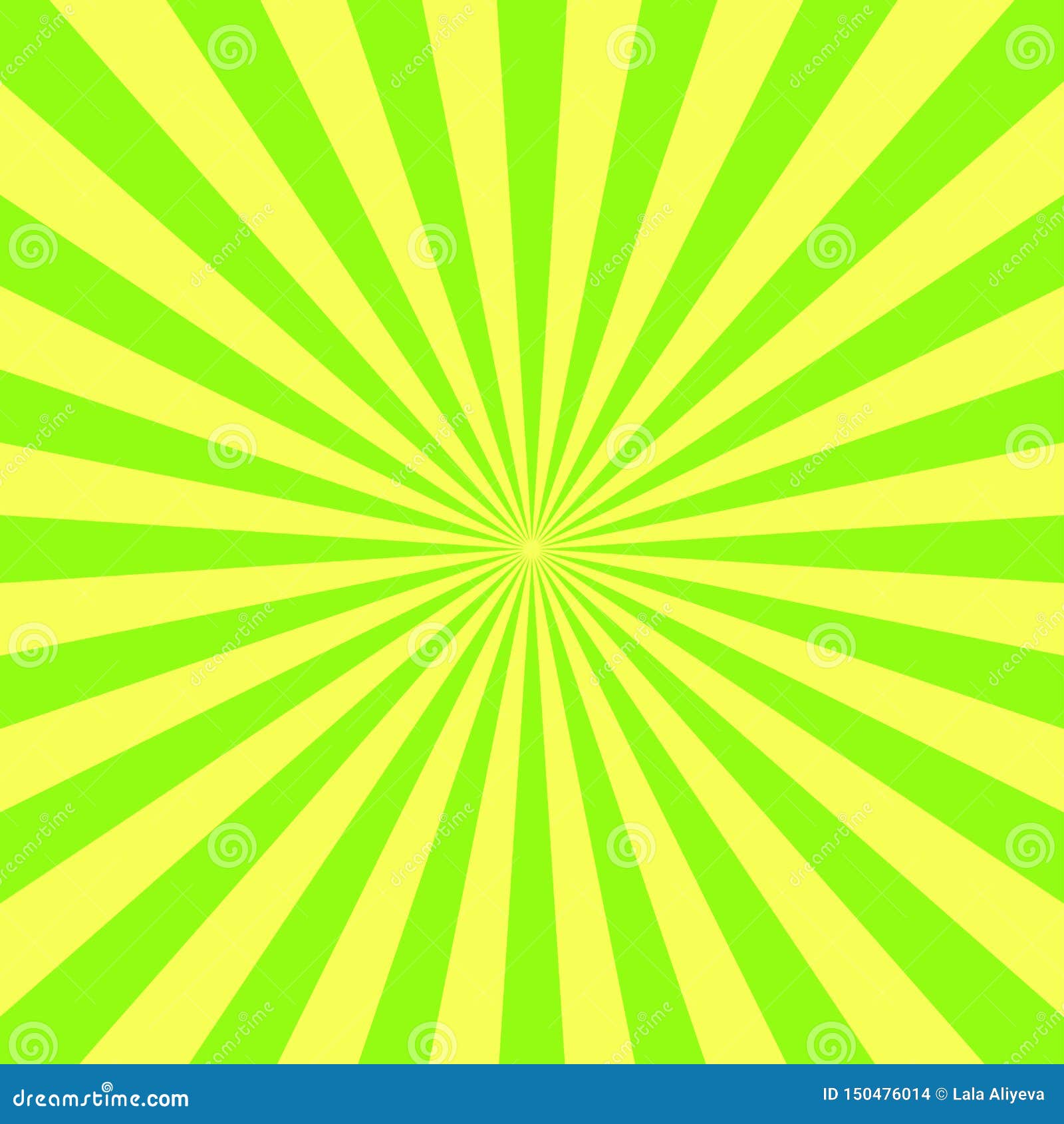 Yellow and Blue Green Sun Rays Background for Your Design. Vector ...