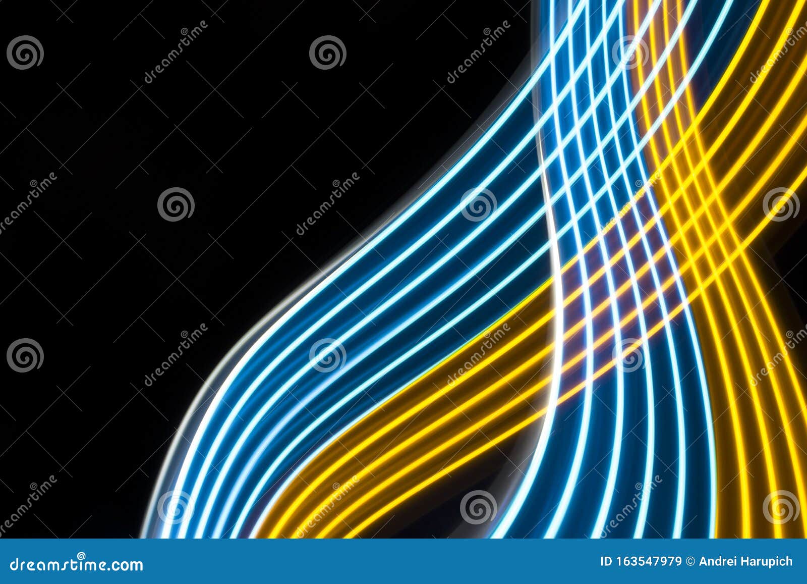 Light Curve Lines on a Black Background Stock Illustration ...