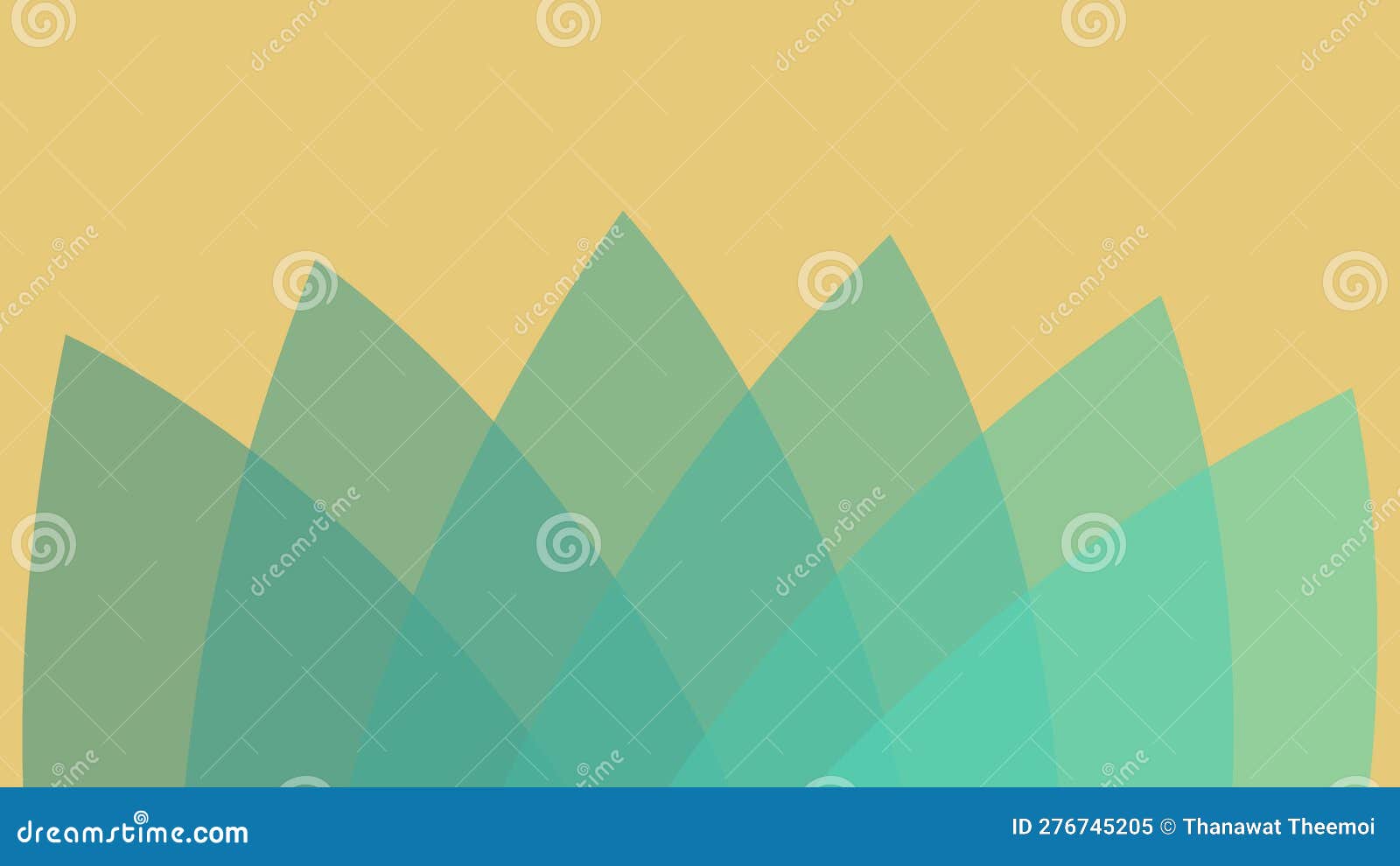 Yellow Blue Mint Simple and Clean Overlapping Petals Abstract ...