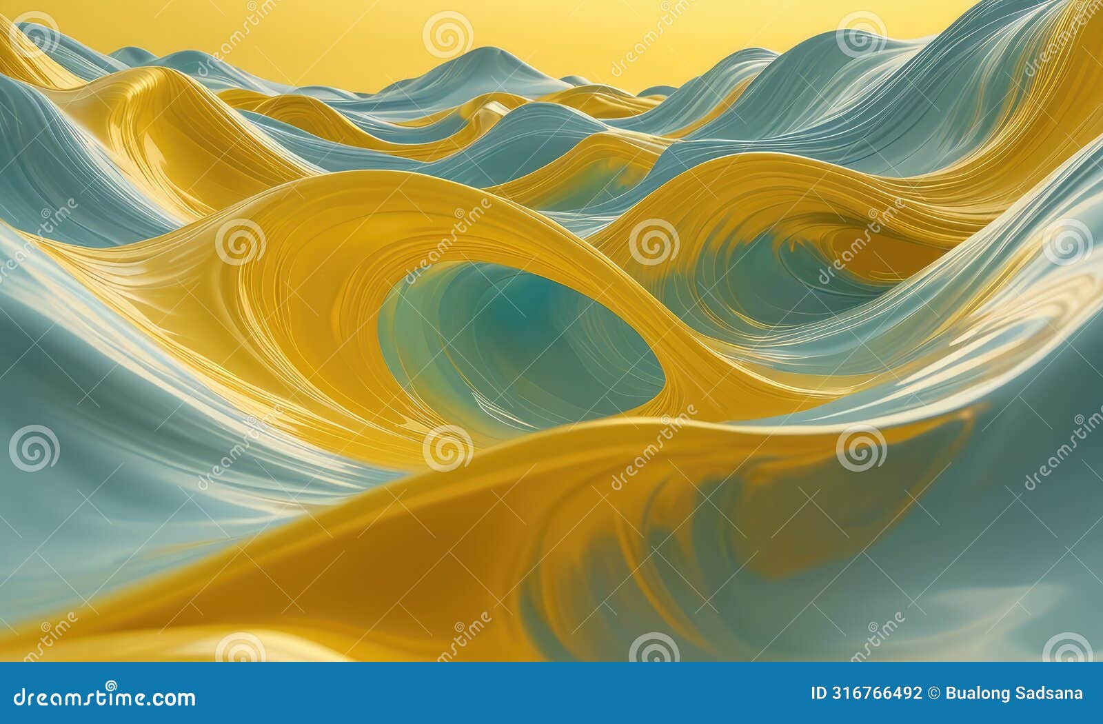 A Yellow and Blue Object is Shown in Motion, with a Yellow Object in ...