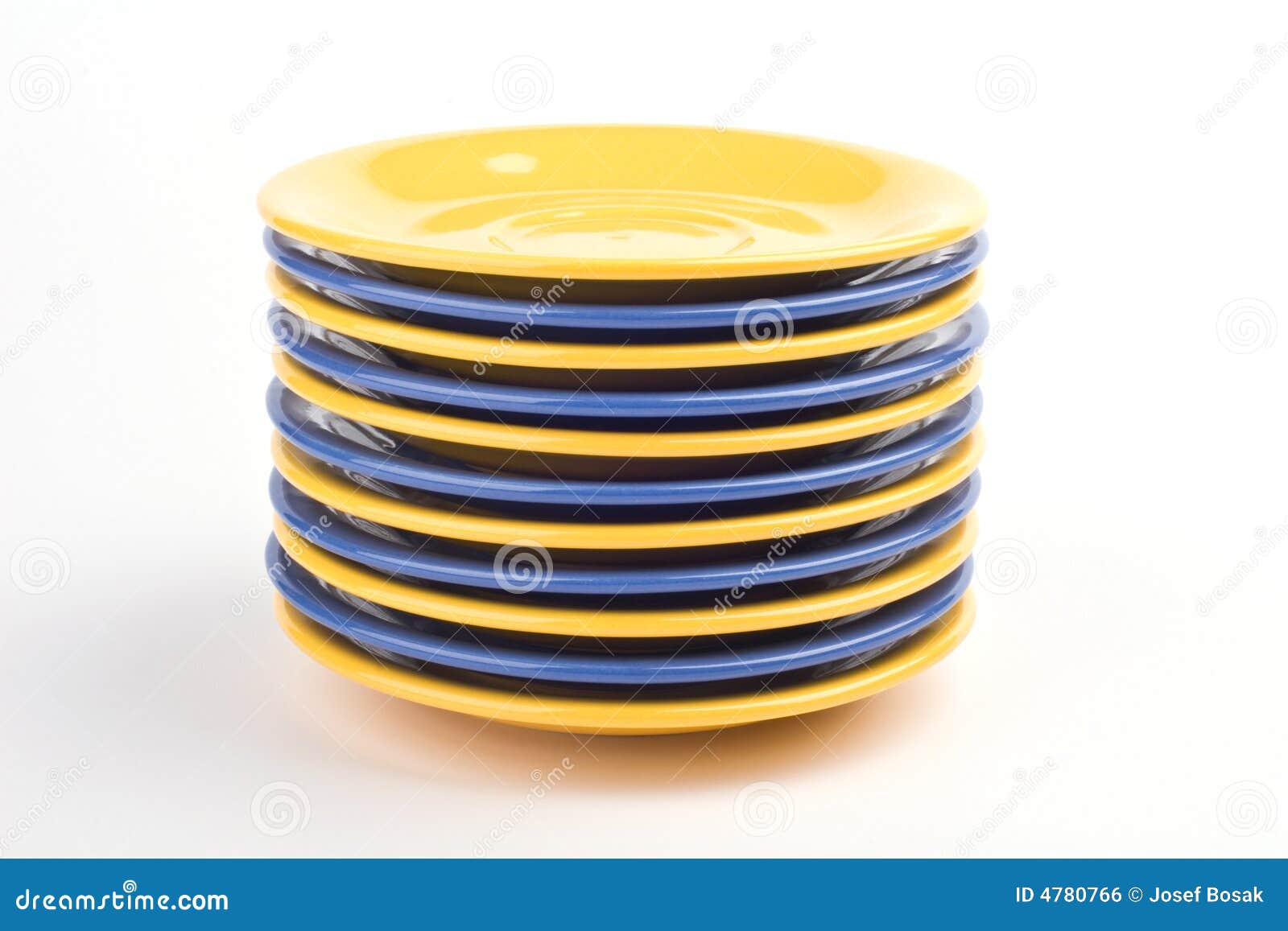 Yellow and blue plates stock photo. Image of blue, ware - 4780766
