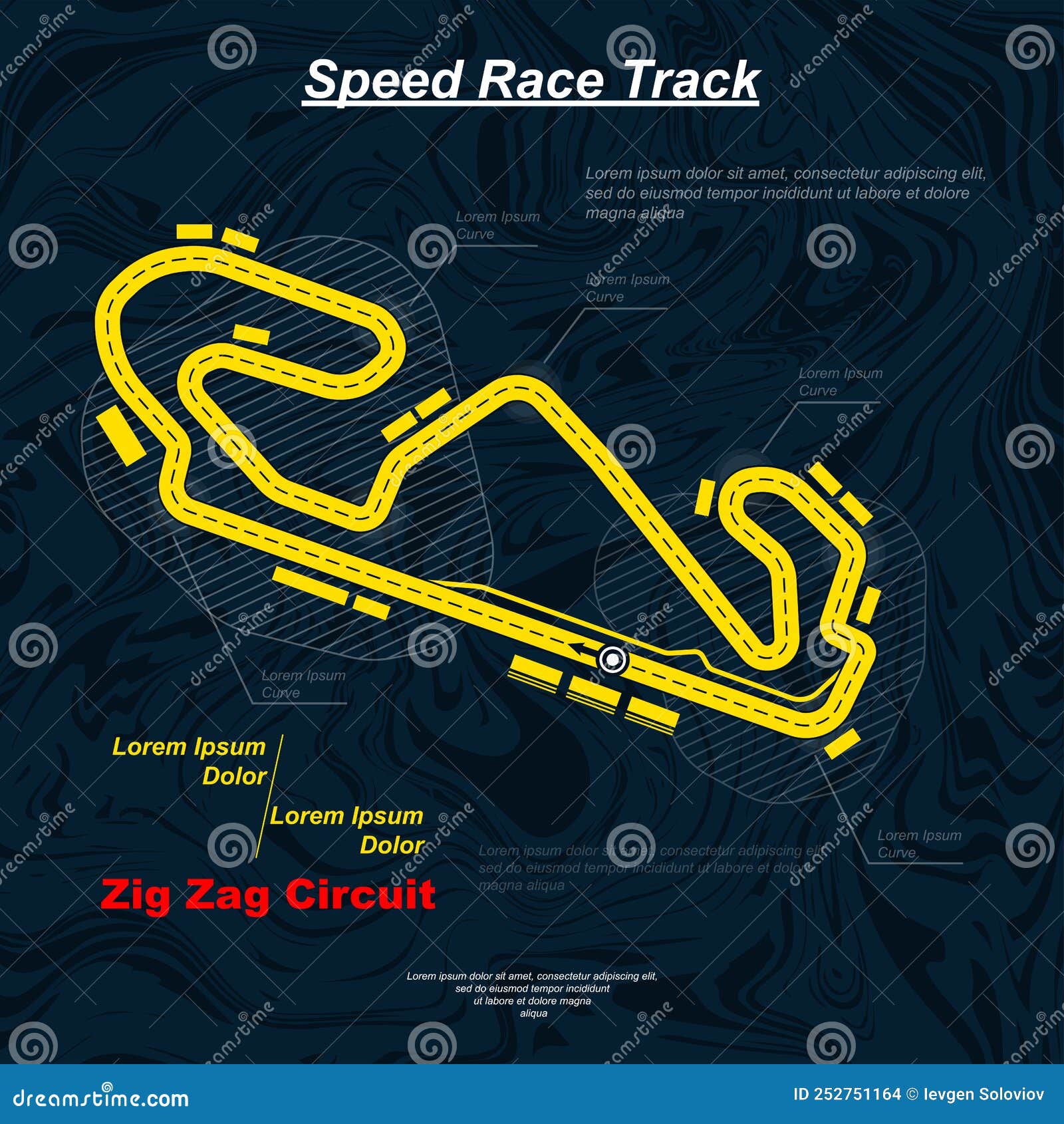 Yellow and Blue Race Track Wallpaper Stock Vector - Illustration of ...