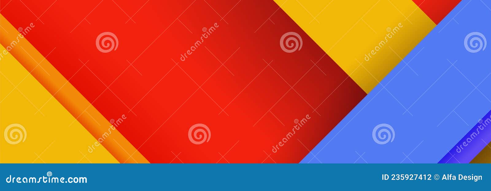 Yellow Blue Red Banner Background. Vector Abstract Graphic Design ...