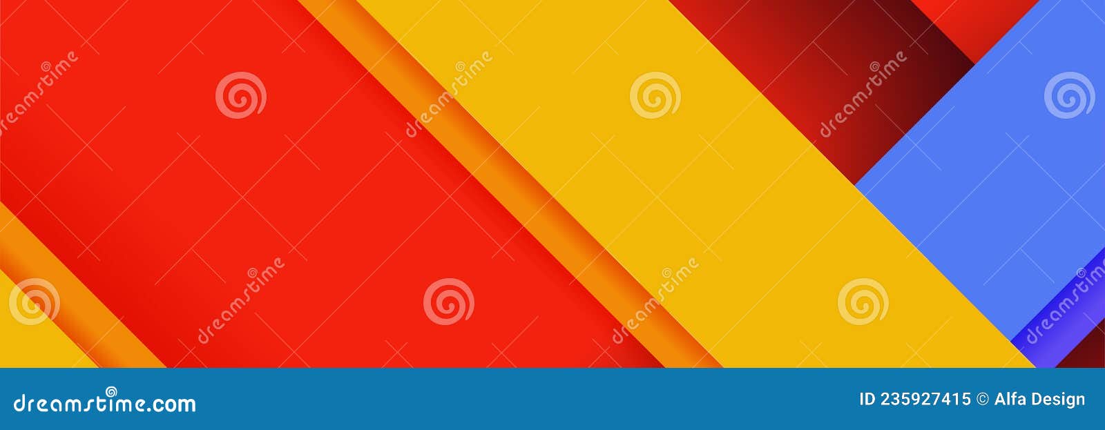 Yellow Blue Red Banner Background. Vector Abstract Graphic Design ...