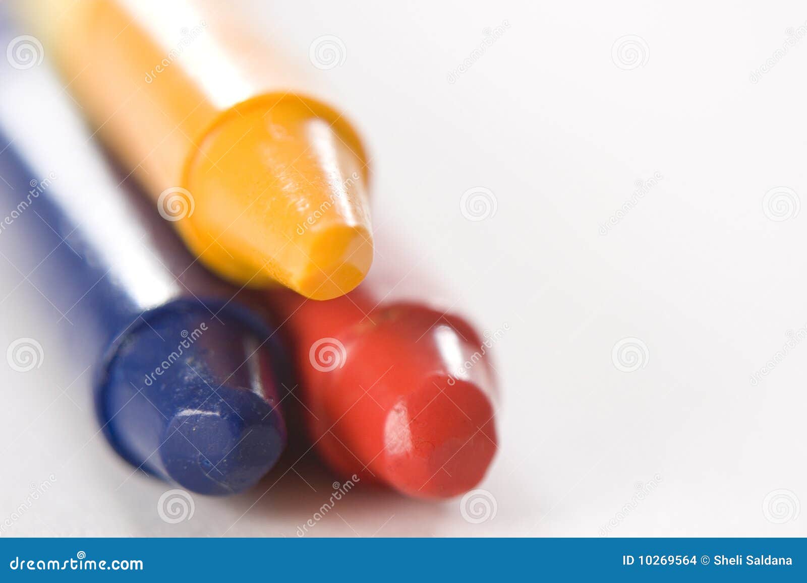 Yellow Blue Red Crayon stock photo. Image of color, artist - 10269564
