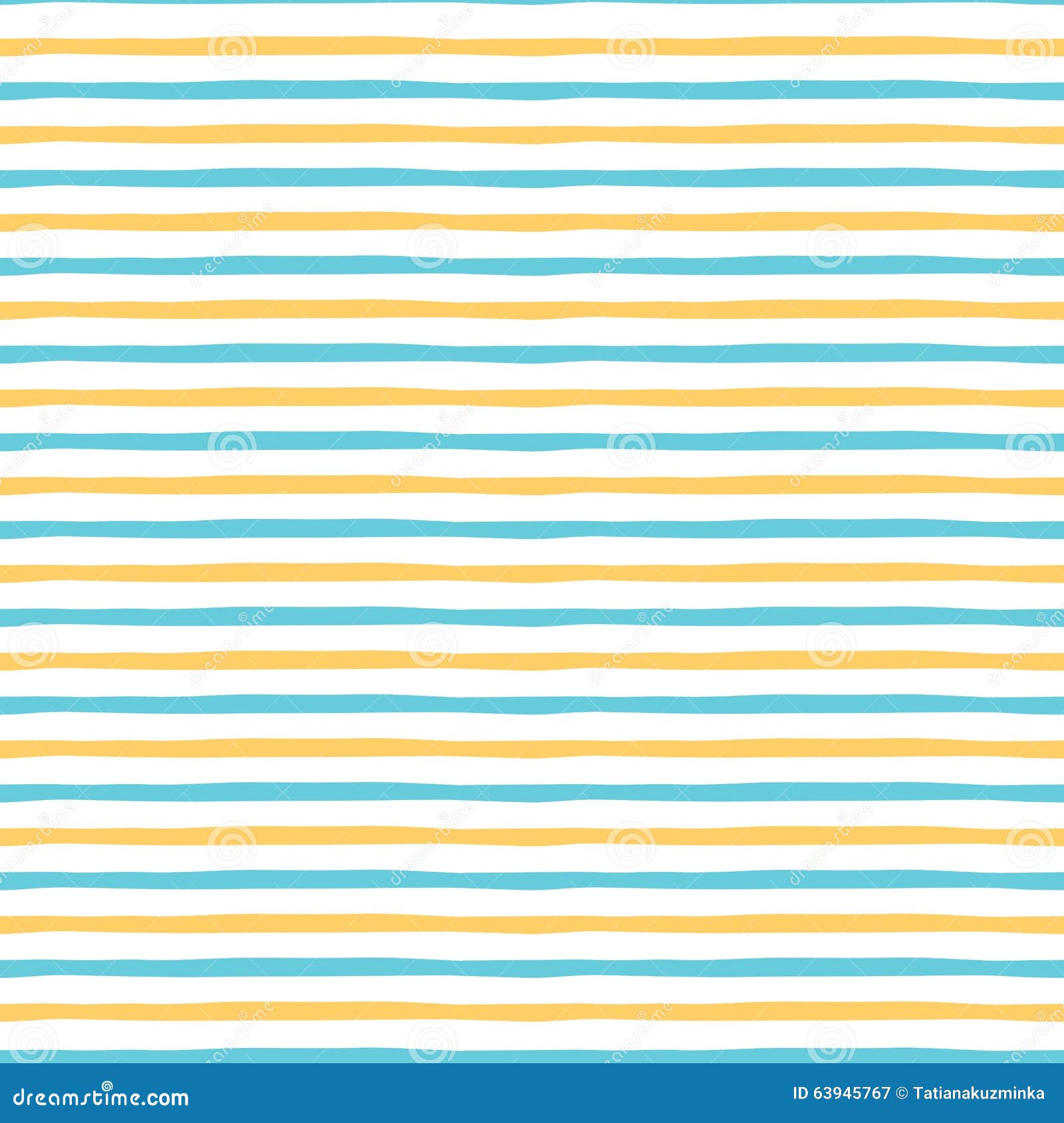 Yellow and Blue Summer Pattern with Handmade Stripes. Stock ...