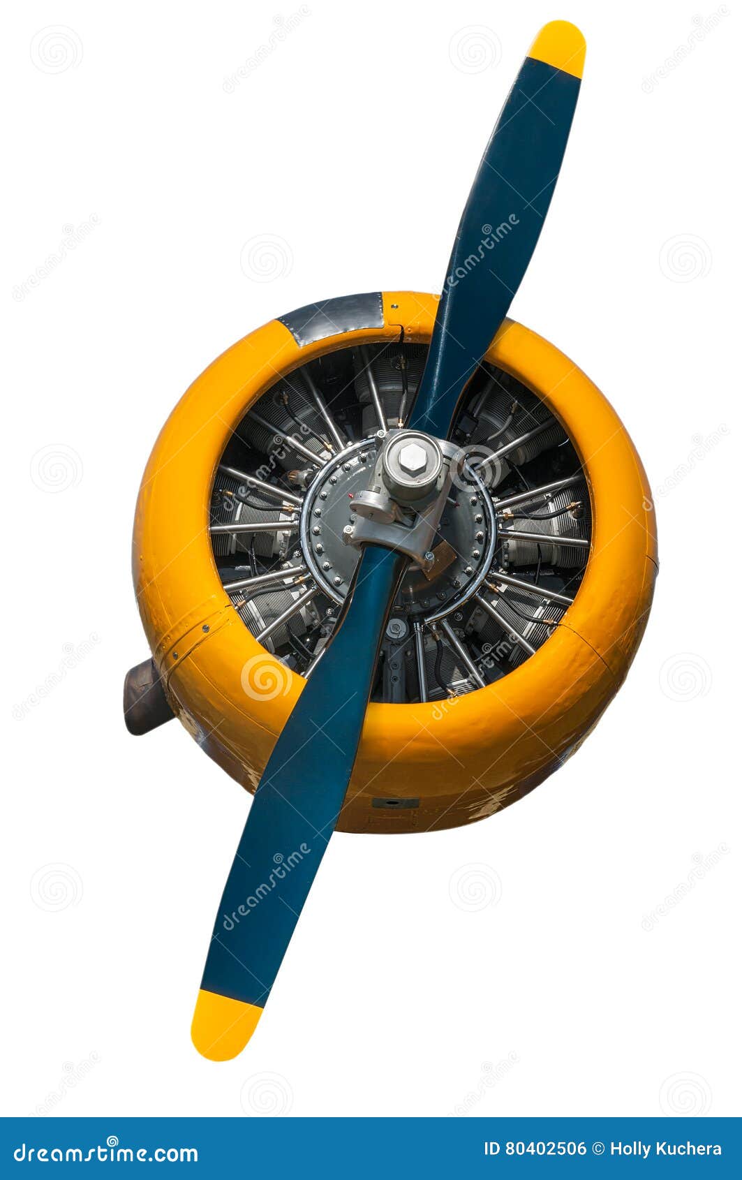 Engine And Propeller Closeup Retro Airplane World War 2 Stock ...