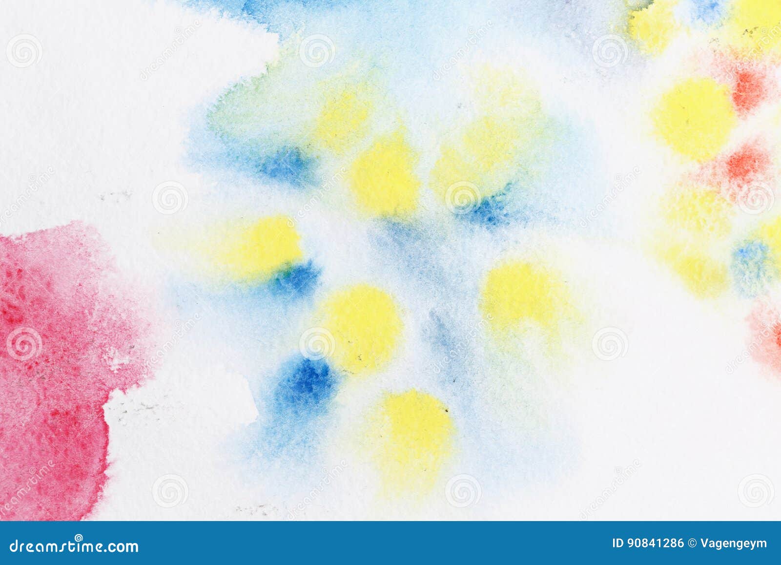 Yellow Blue Watercolor Abstraction Stock Illustration - Illustration of ...
