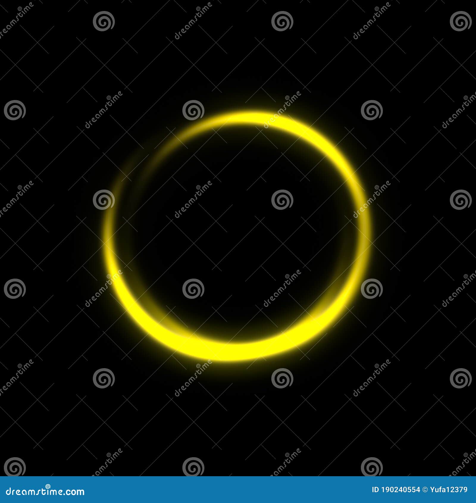 Yellow Blur Circle Neon Lighting Effects Texture for Text or Copyspace ...