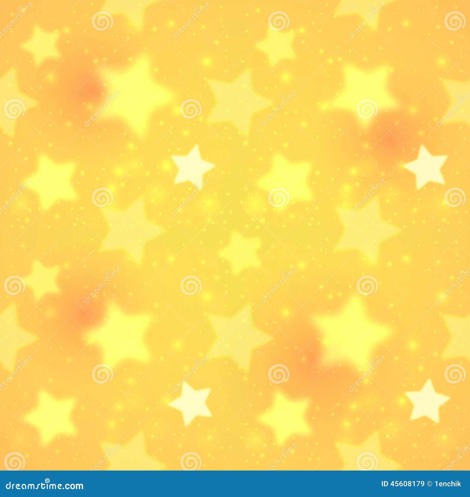 Yellow Blurred Shining Stars Seamless Pattern Stock Vector ...