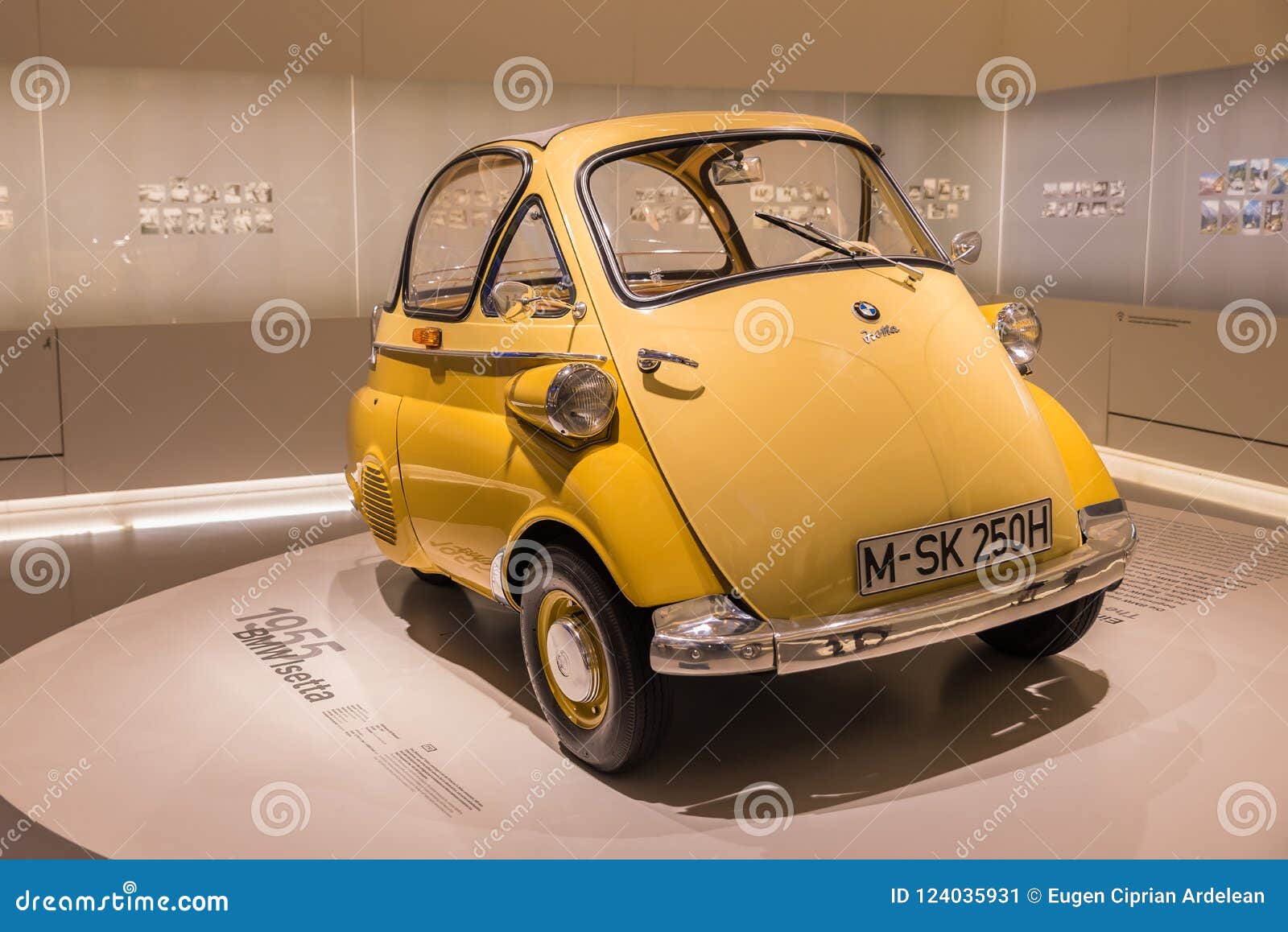 Yellow BMW Isetta - Beautiful Small Oldtimer Editorial Photo - Image of ...