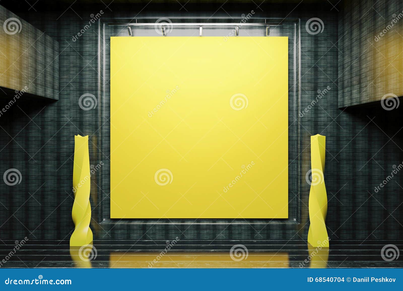 Yellow board stock illustration. Illustration of display - 68540704
