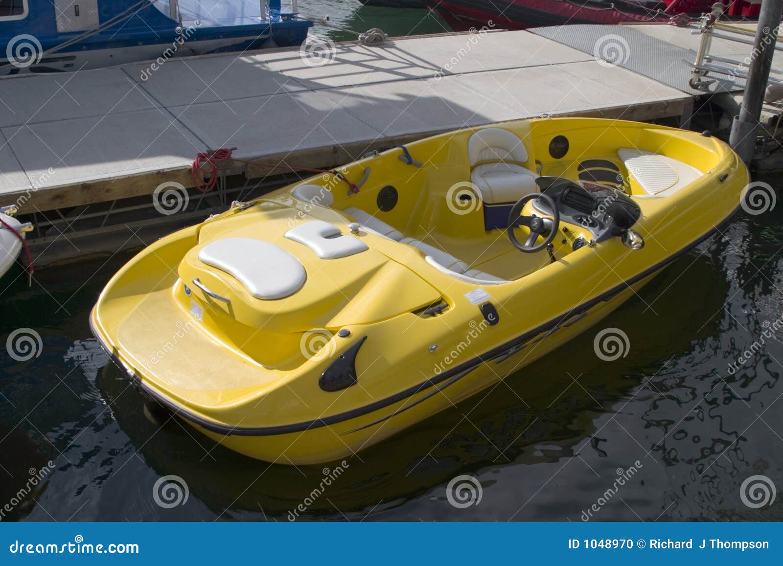 Yellow Boat stock photo. Image of entertain, boat, dock - 1048970