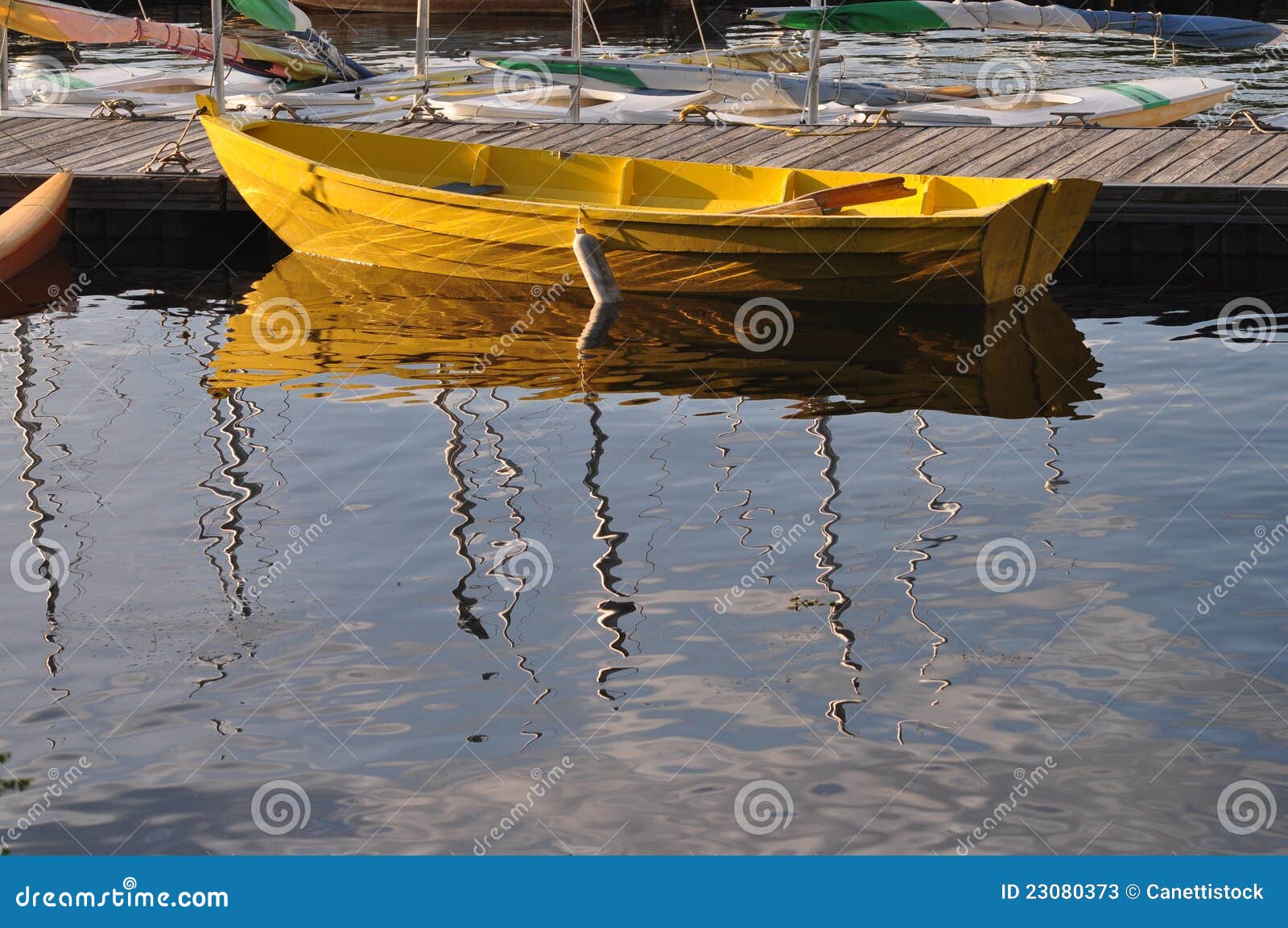 Yellow Boat stock image. Image of abstract, peace, peaceful - 23080373
