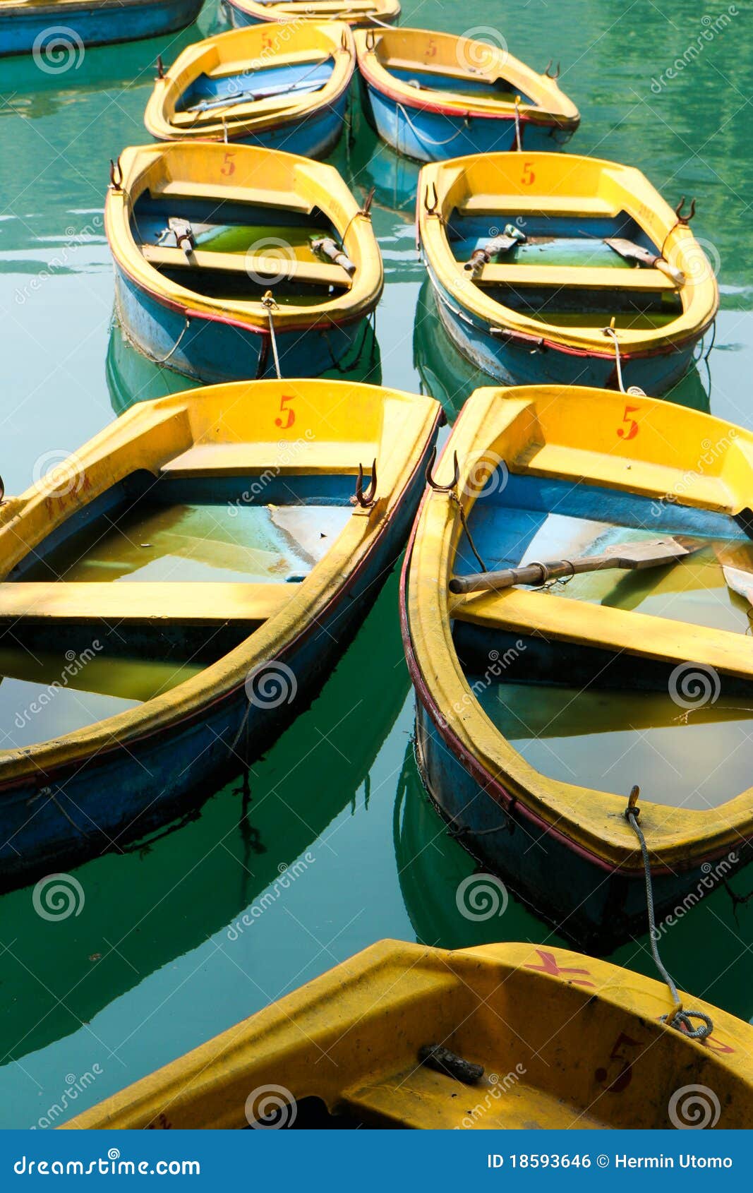 Yellow Boats stock photo. Image of yellow, water, neglect - 18593646
