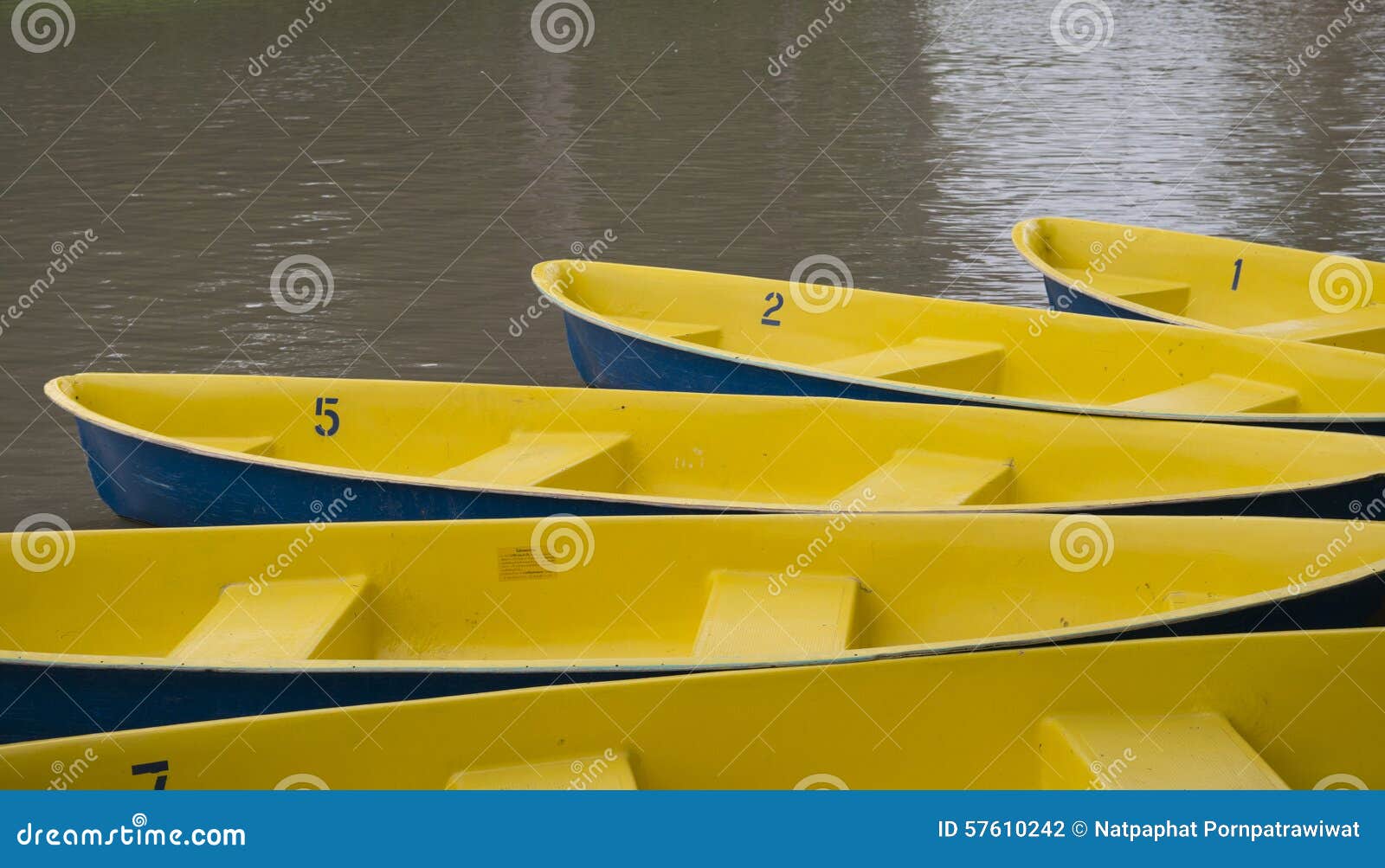 Yellow boats stock photo. Image of tree, color, blue - 57610242