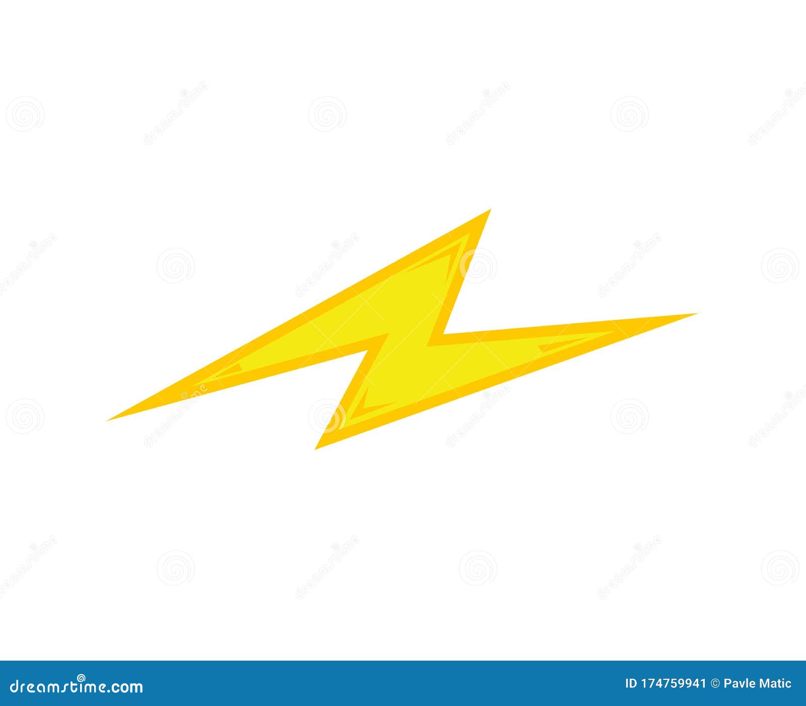 Yellow Bolt Icon Isolated on White Background Stock Vector ...