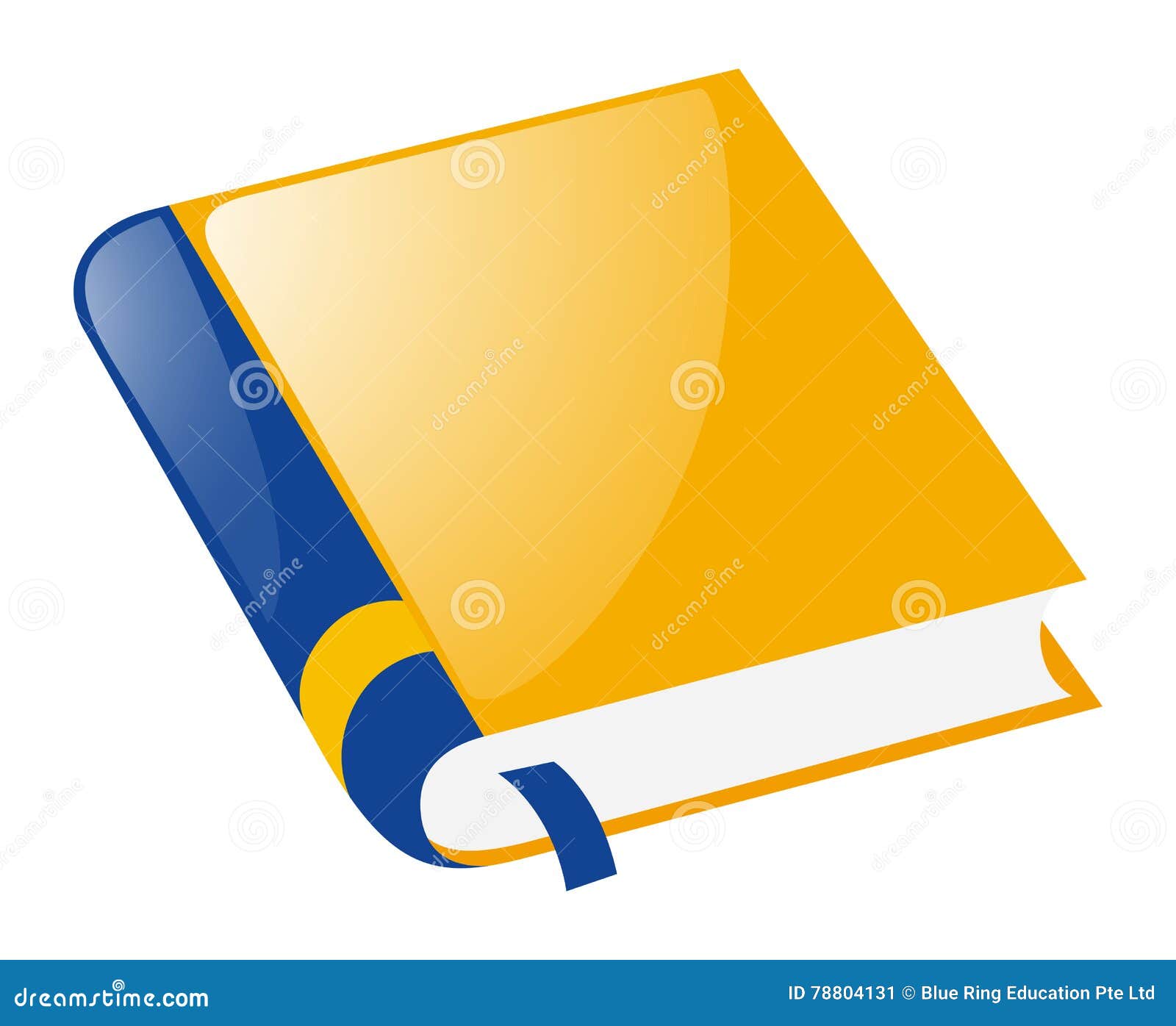 Yellow Book on White Background Stock Illustration - Illustration of ...